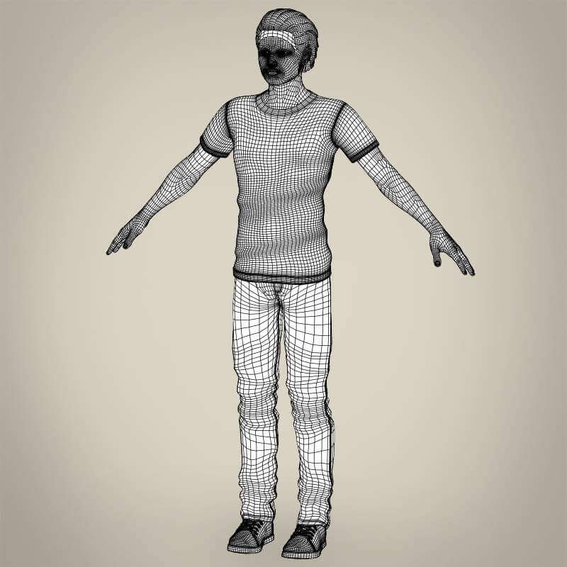 Handsome Teenage Boy - 3D Model by arcmodels