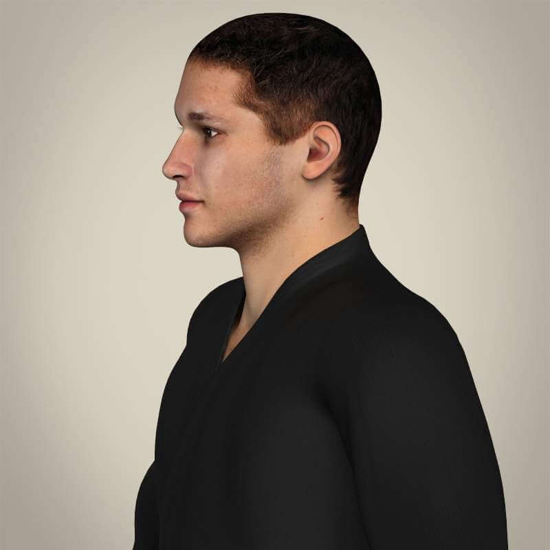 Male Karate Master - 3D Model by arcmodels