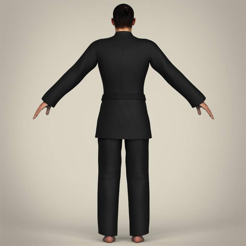 Male Karate Master - 3D Model by arcmodels