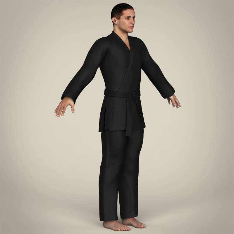 Male Karate Master - 3D Model by arcmodels