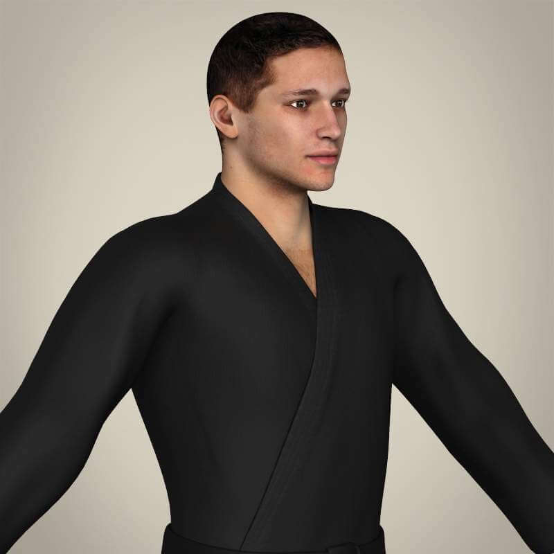 Male Karate Master - 3D Model by arcmodels