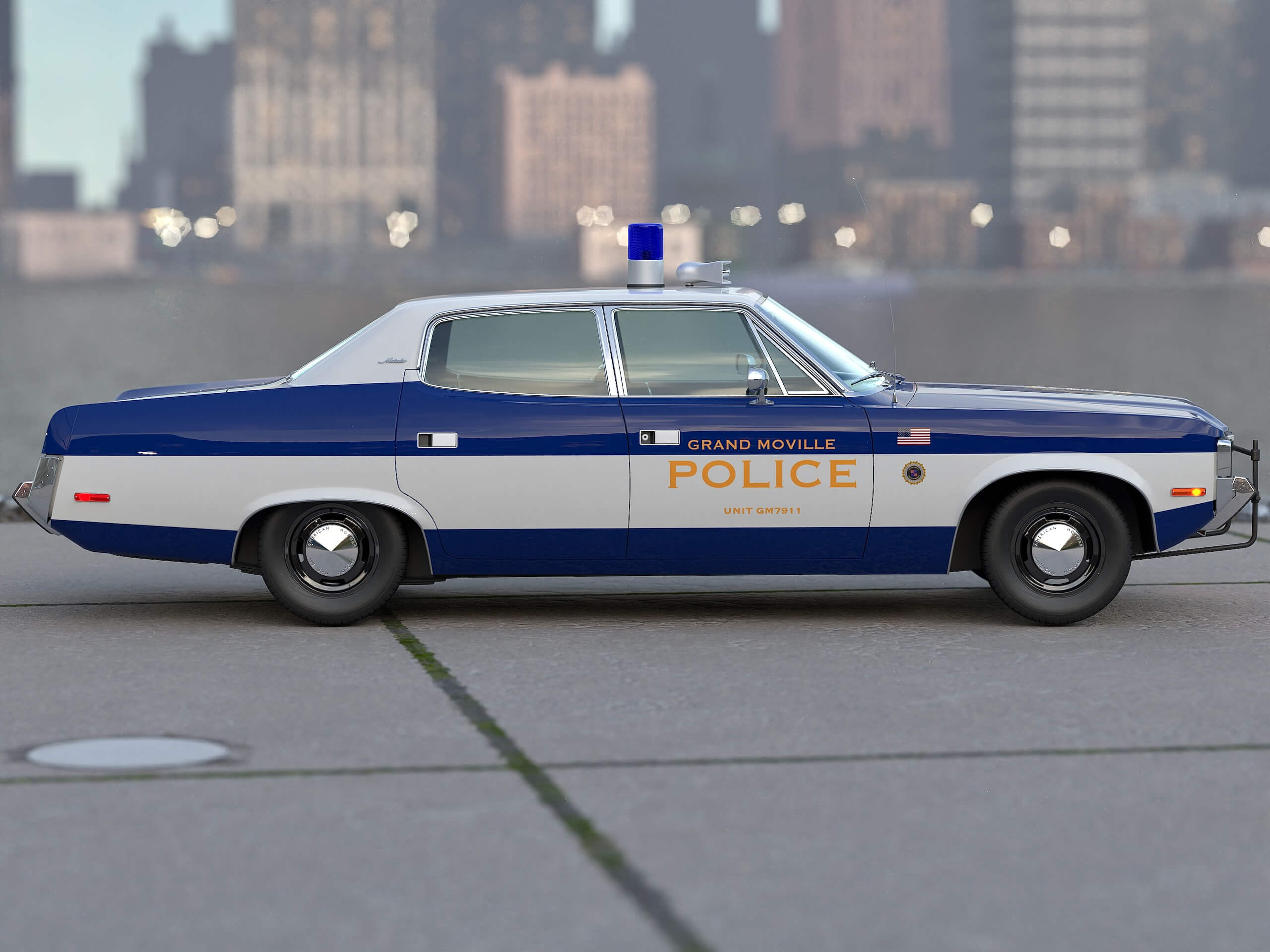 AMC Matador Police Cruiser 1972 - 3D Model by arkviz