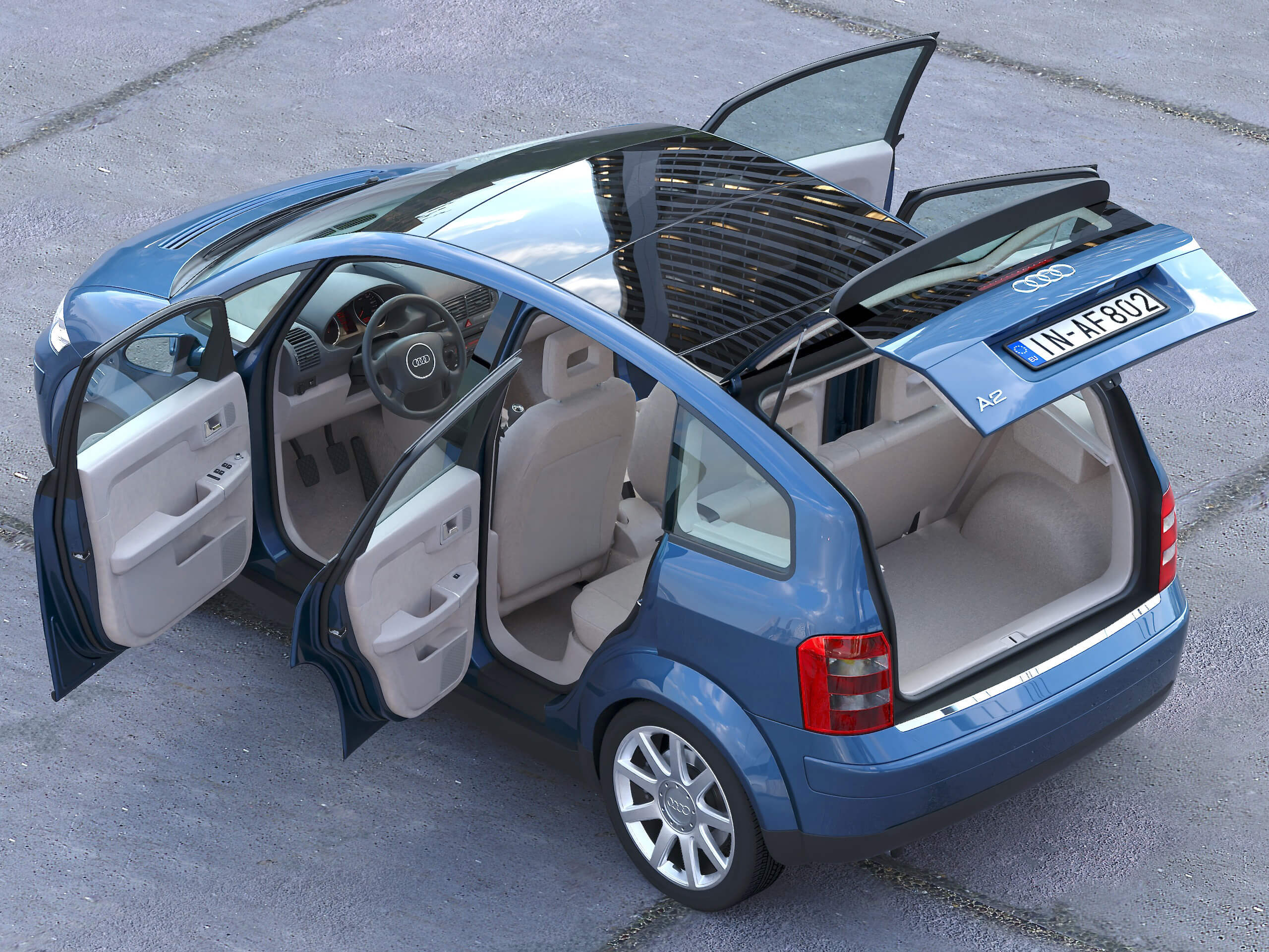 Audi A2 2003 - 3D Model by arkviz