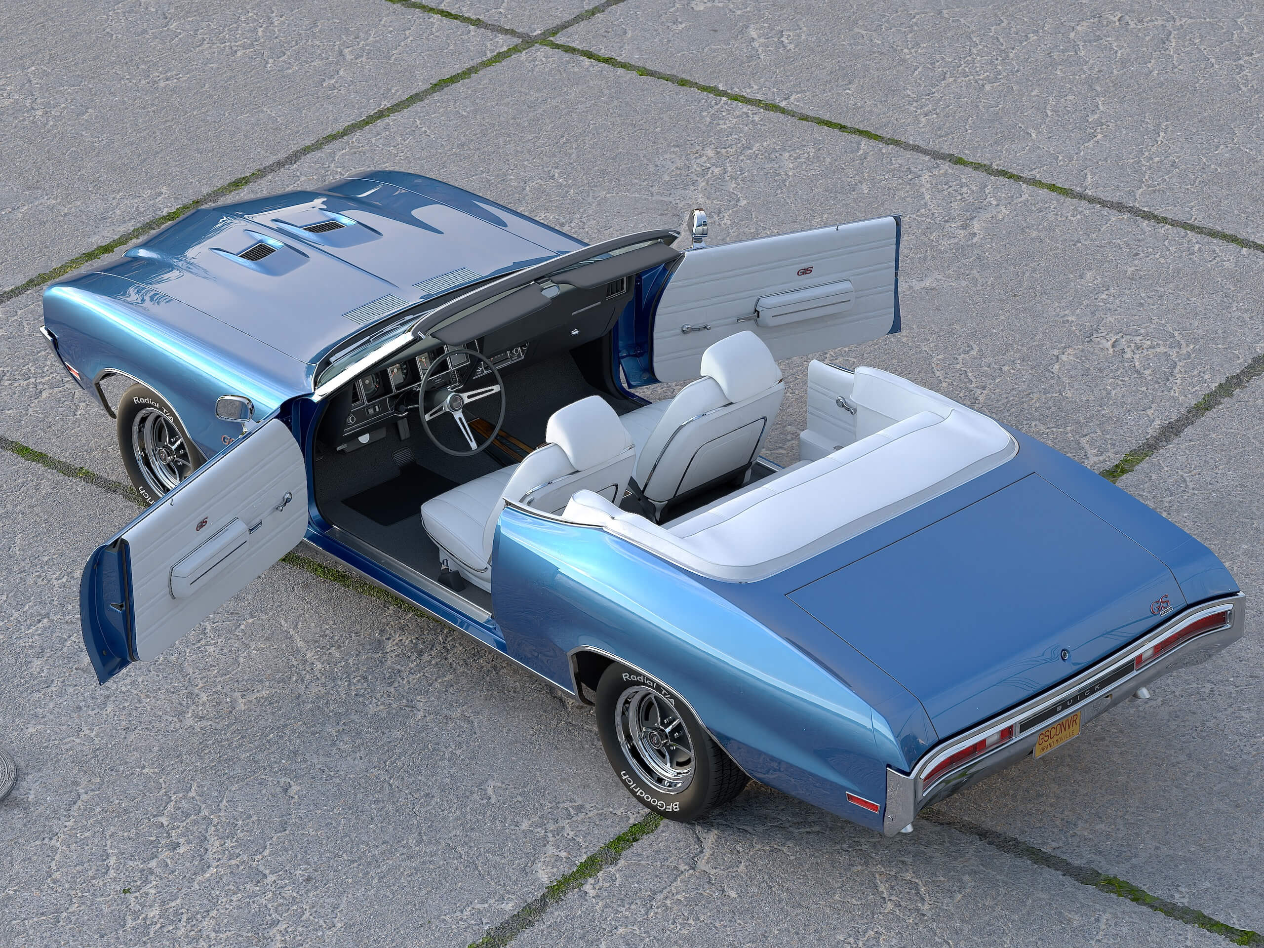 Buick GS Convertible 1970 - 3D Model by arkviz