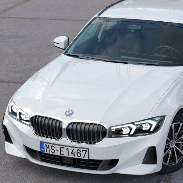 BMW M340i 2020 G21 Touring 3D Render, Digital Art by arkviz