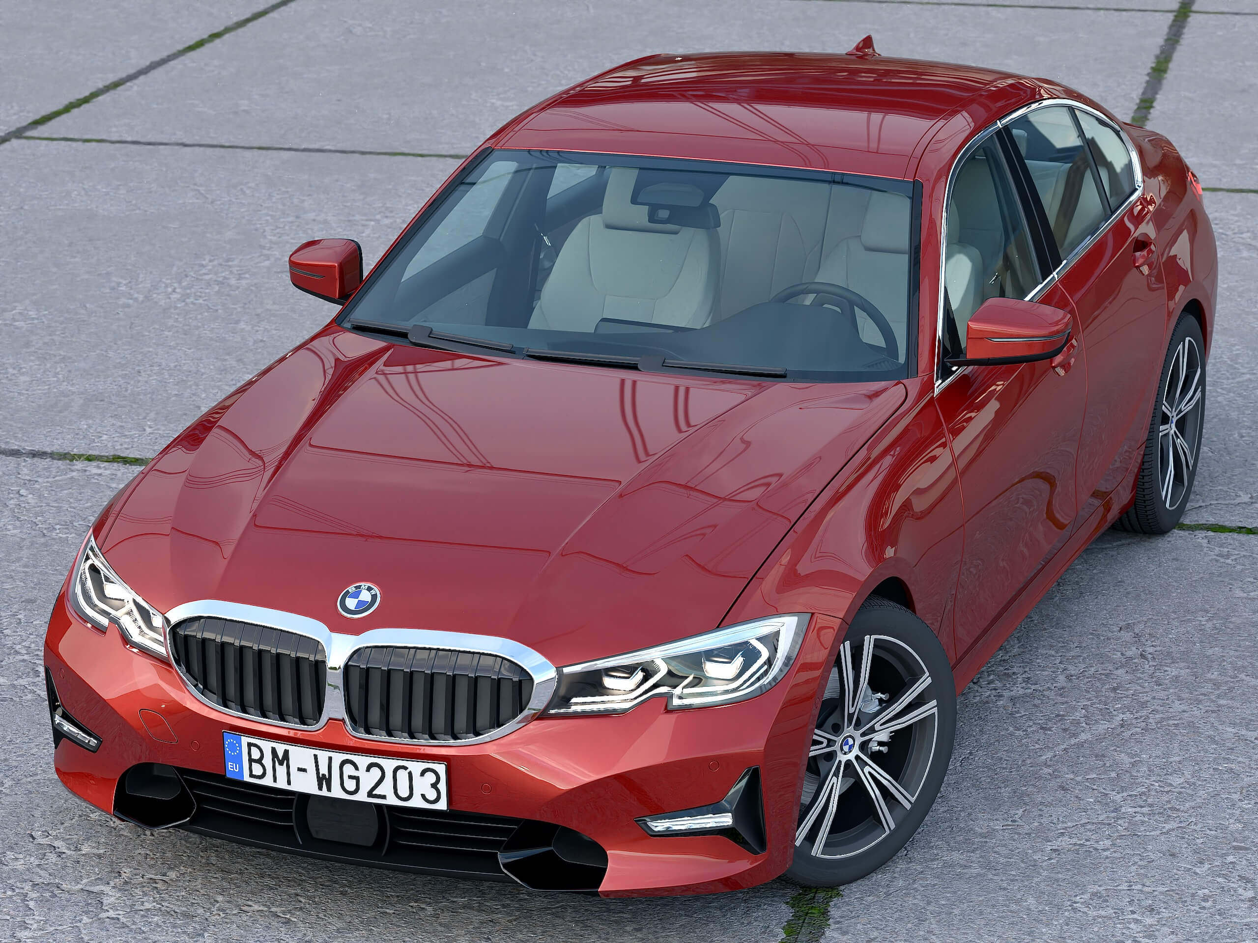 BMW 3series Sedan G20 2020 3D Render, Digital Art by arkviz