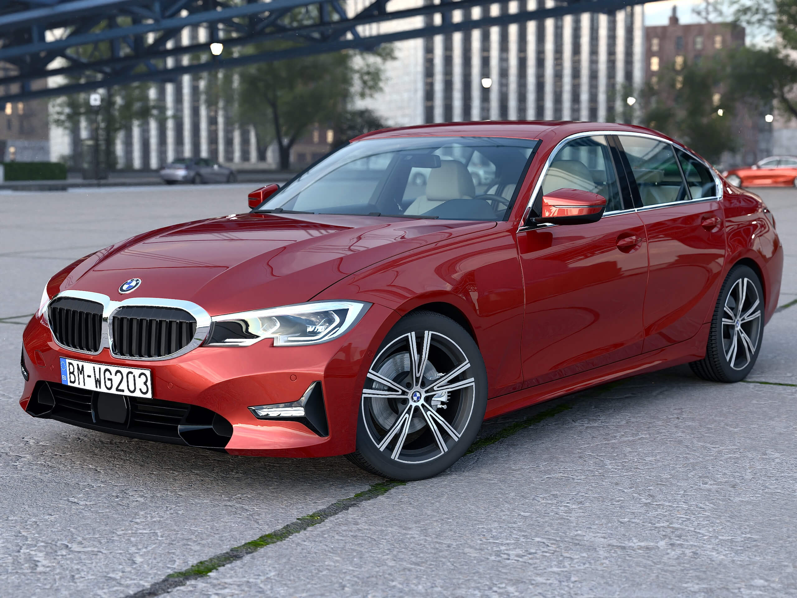 BMW 3series Sedan G20 2020 3D Render, Digital Art by arkviz