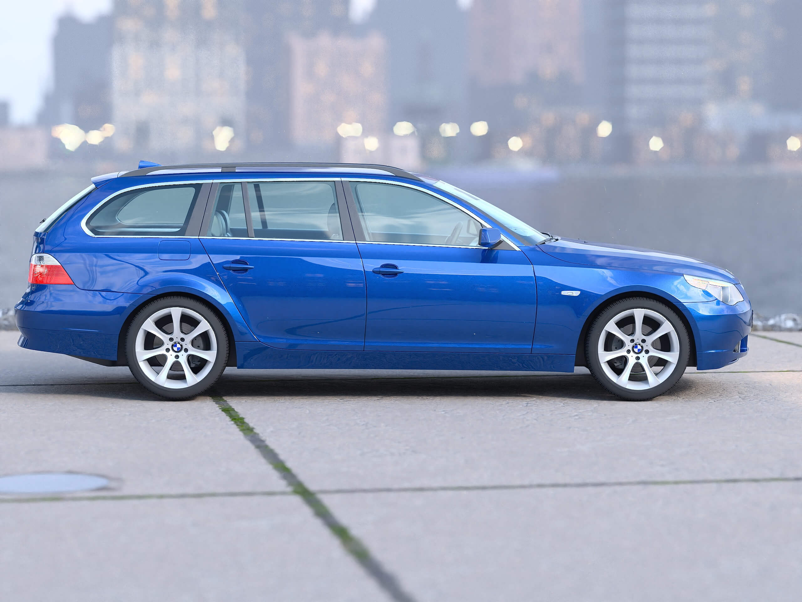 BMW 5-series E61 Touring 2006 3D Render, Digital Art by arkviz