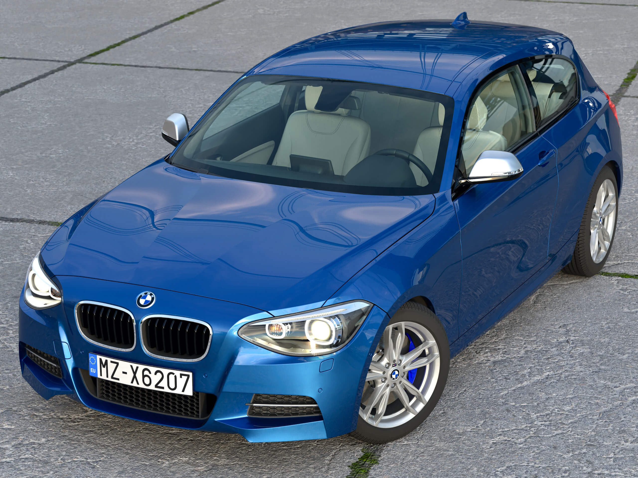 BMW M135i F21 2013 3D Render, Digital Art by arkviz