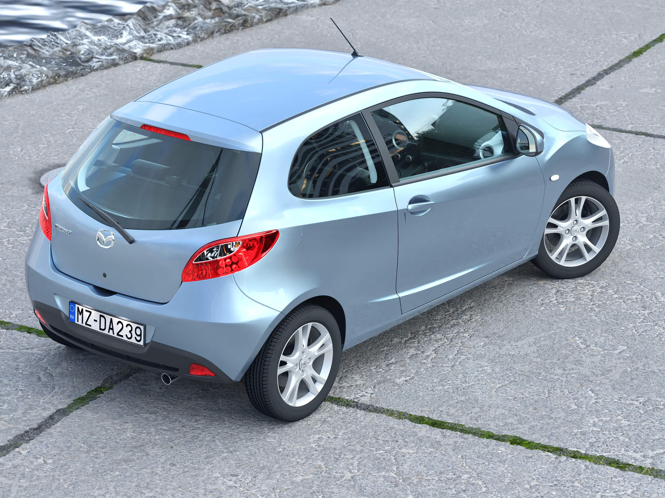 Mazda 2 3-door 2009 3D Model by arkviz