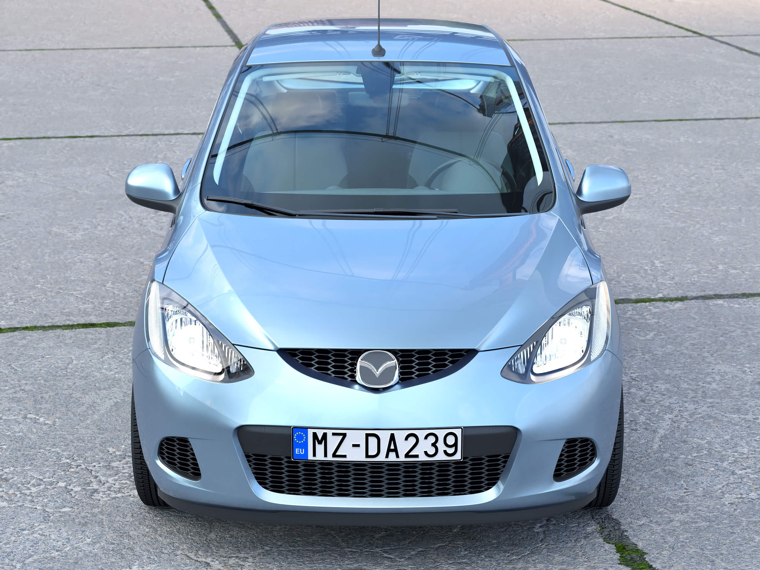 Mazda 2 3-door 2009 3D Model by arkviz