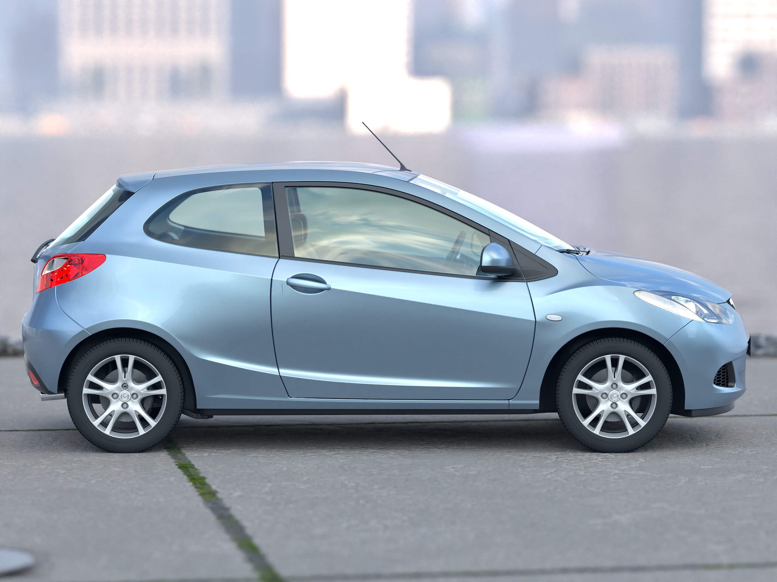 Mazda 2 3-door 2009 3D Model by arkviz