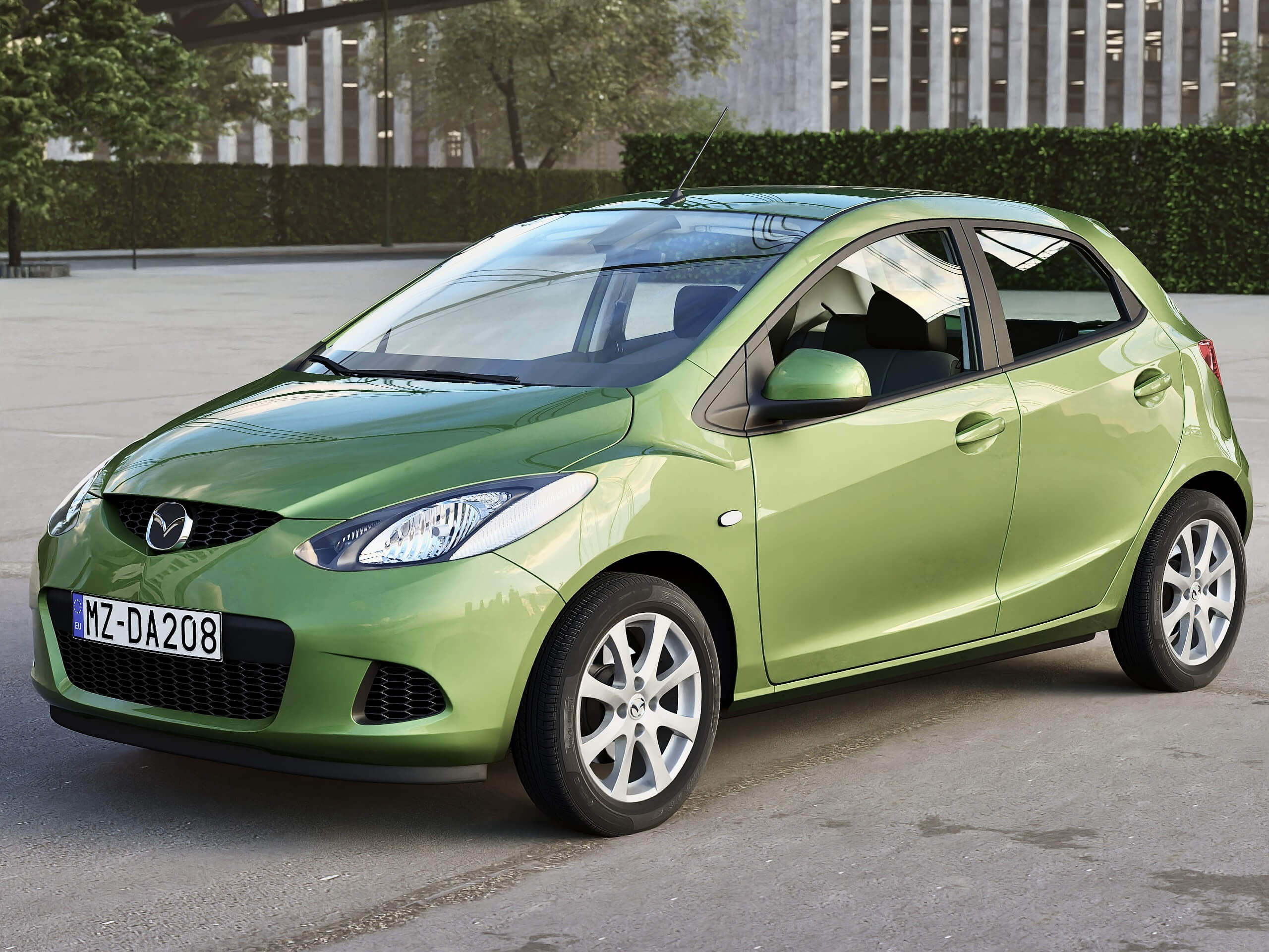 Mazda 2 5-Door 2008 3D Model by arkviz