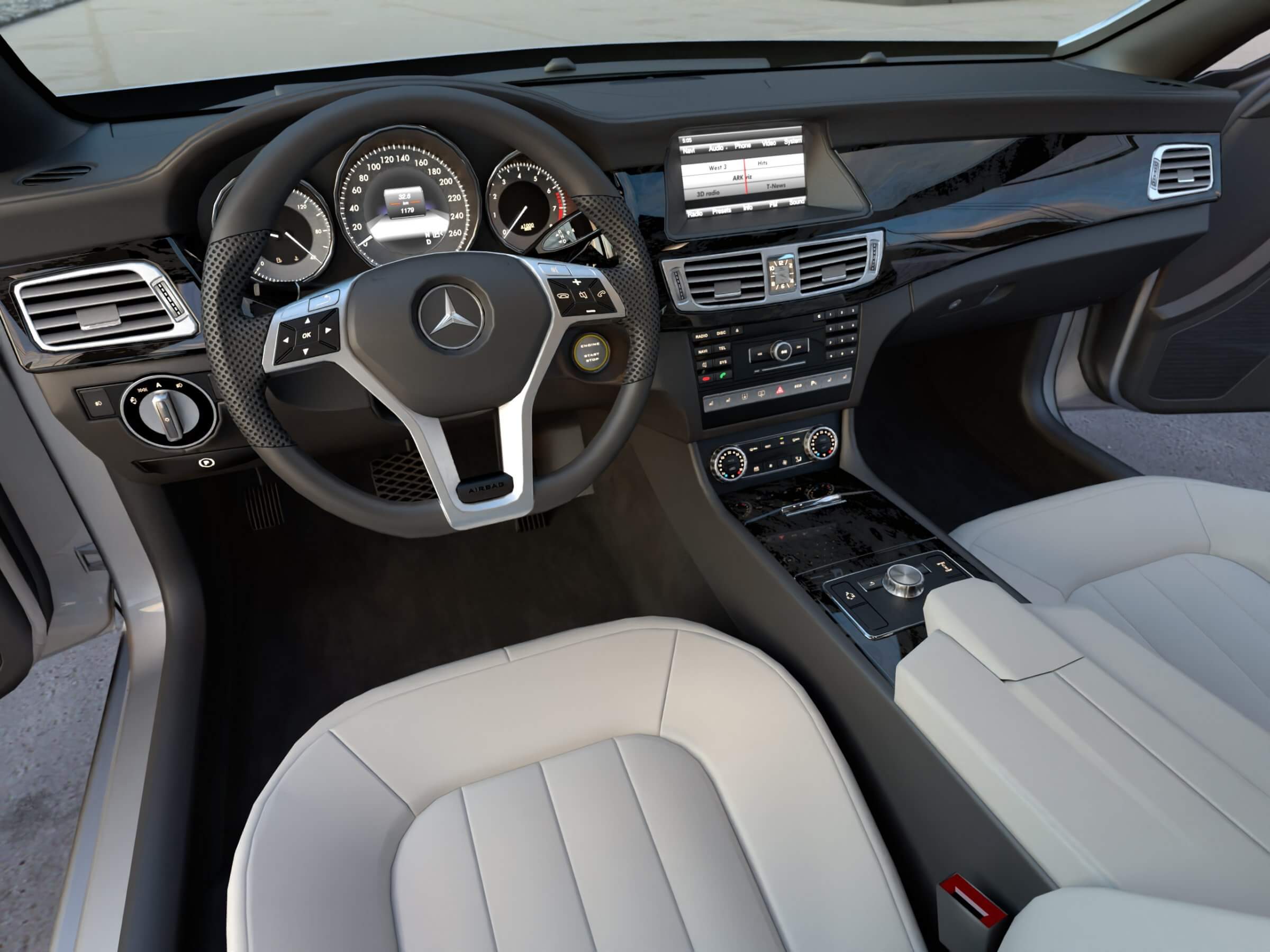 Mercedes-Benz CLS Shooting Break W218 2013 3D Model by arkviz