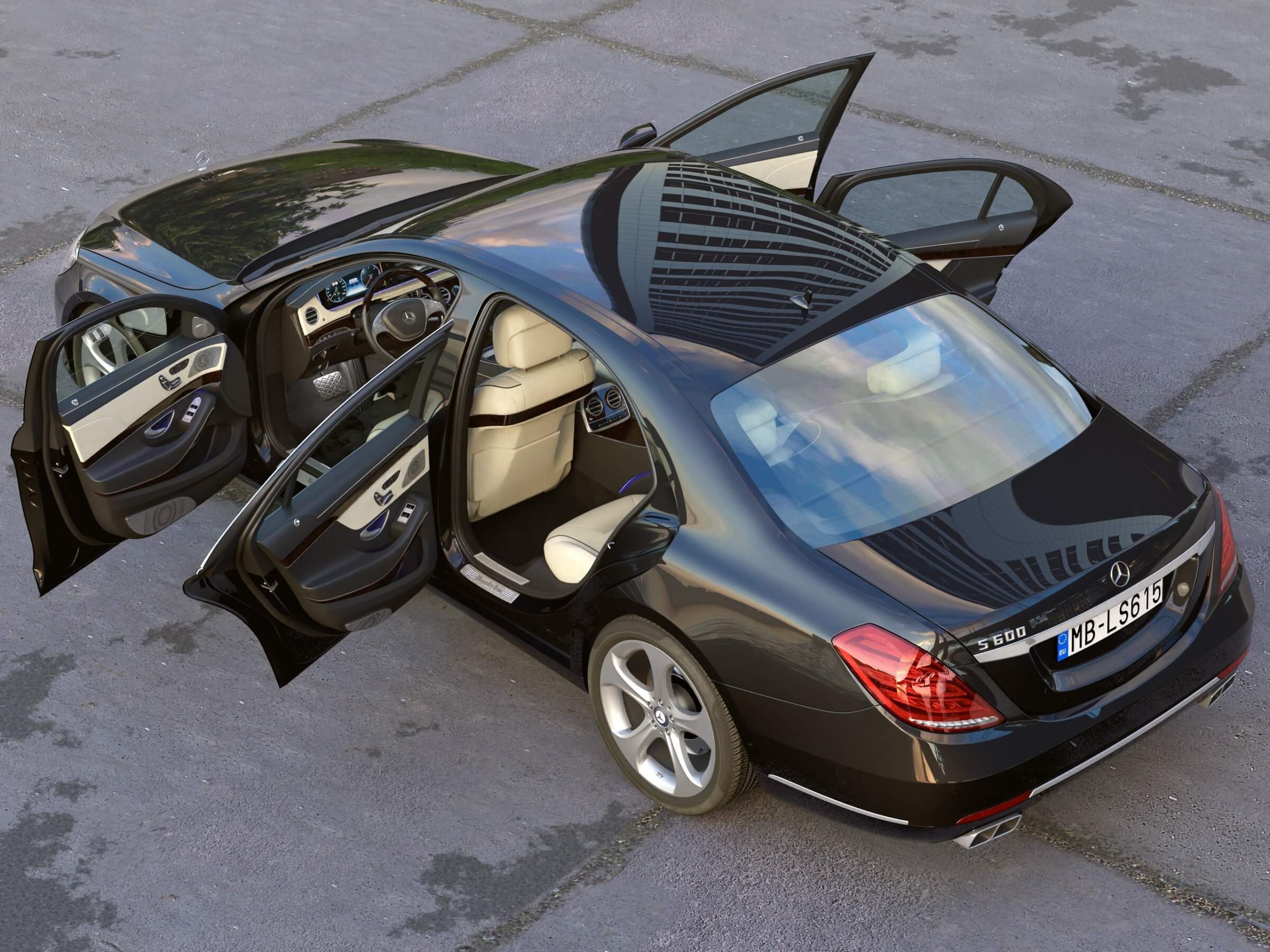 Mercedes-Benz S-Class W222 2015 3D Model by arkviz