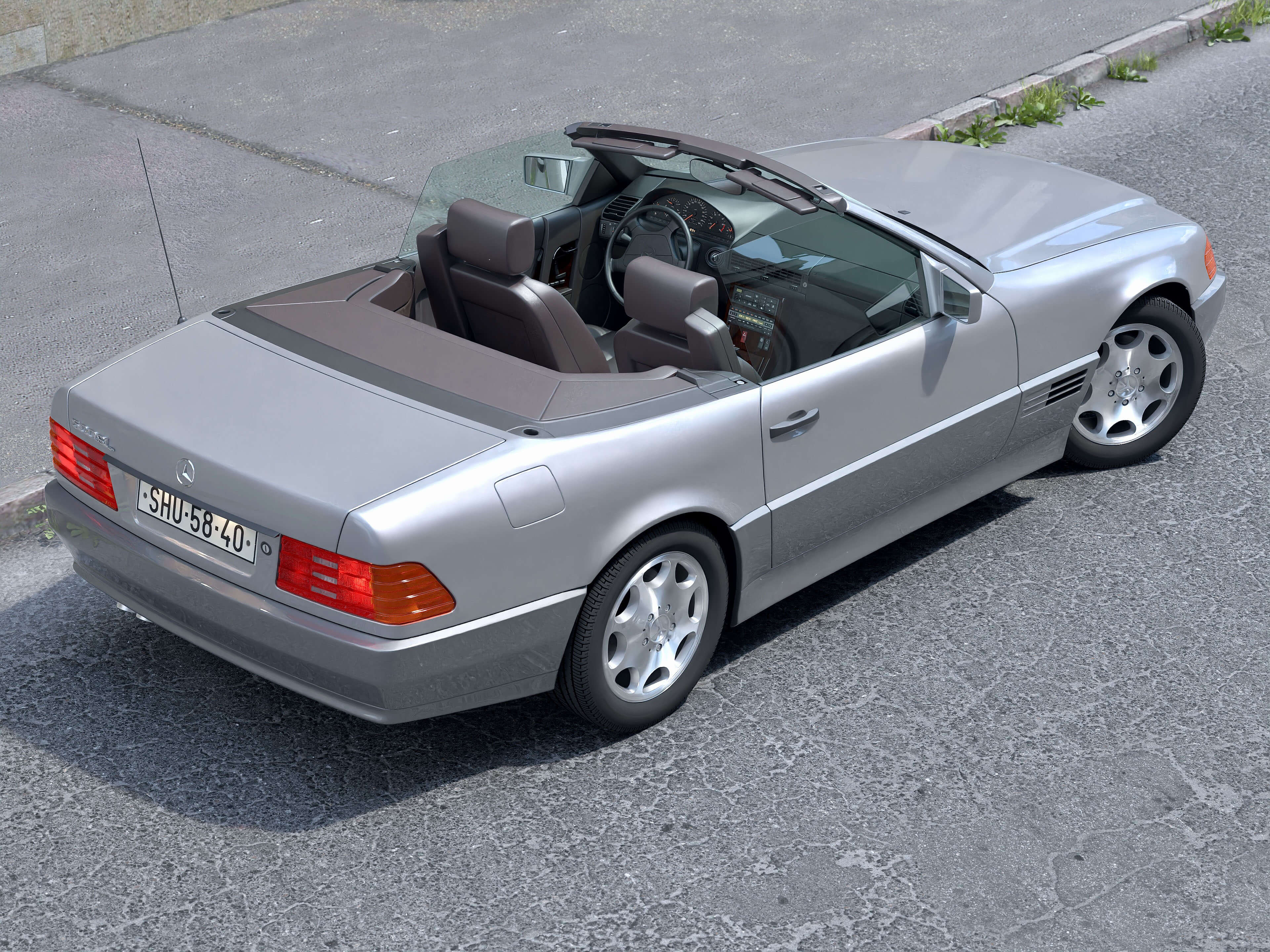 Mercedes-Benz SL 1990 R129 3D Model by arkviz