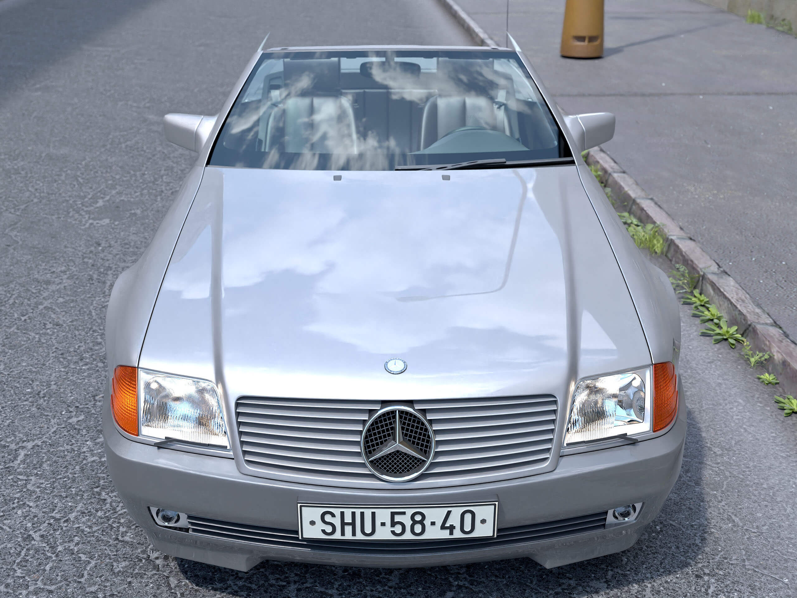 Mercedes-Benz SL 1990 R129 3D Model by arkviz