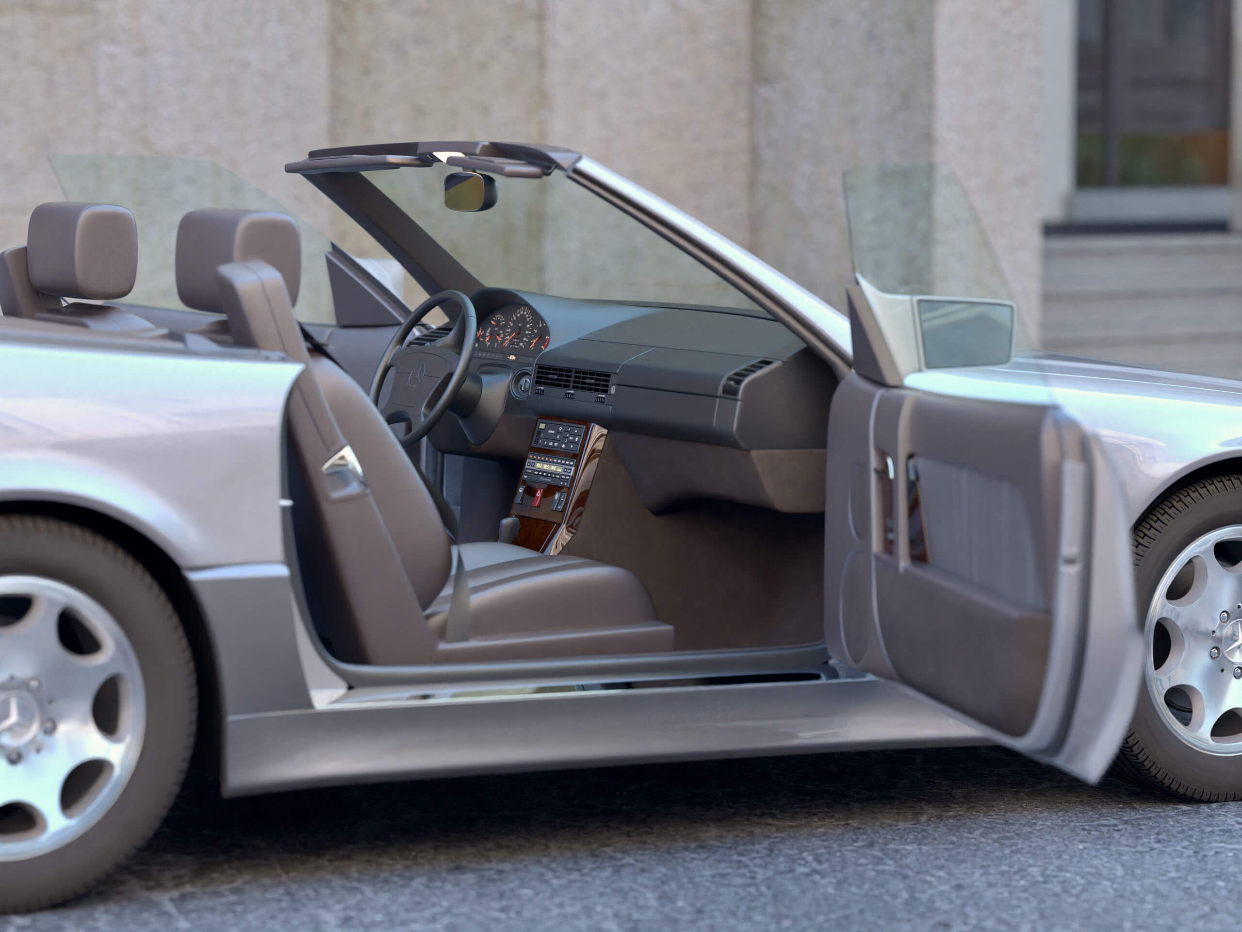 Mercedes-Benz SL 1990 R129 3D Model by arkviz