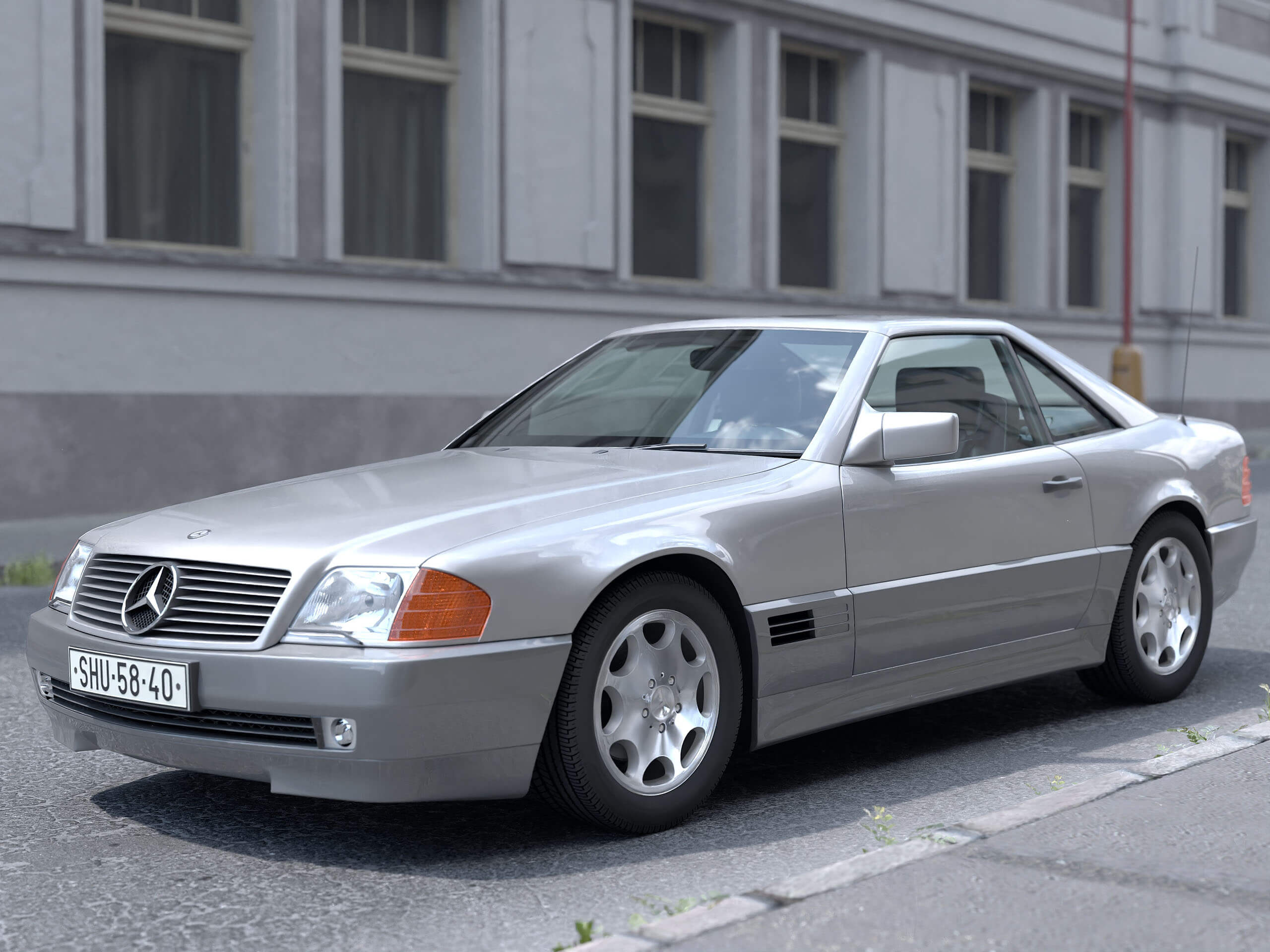 Mercedes-Benz SL 1990 R129 3D Model by arkviz