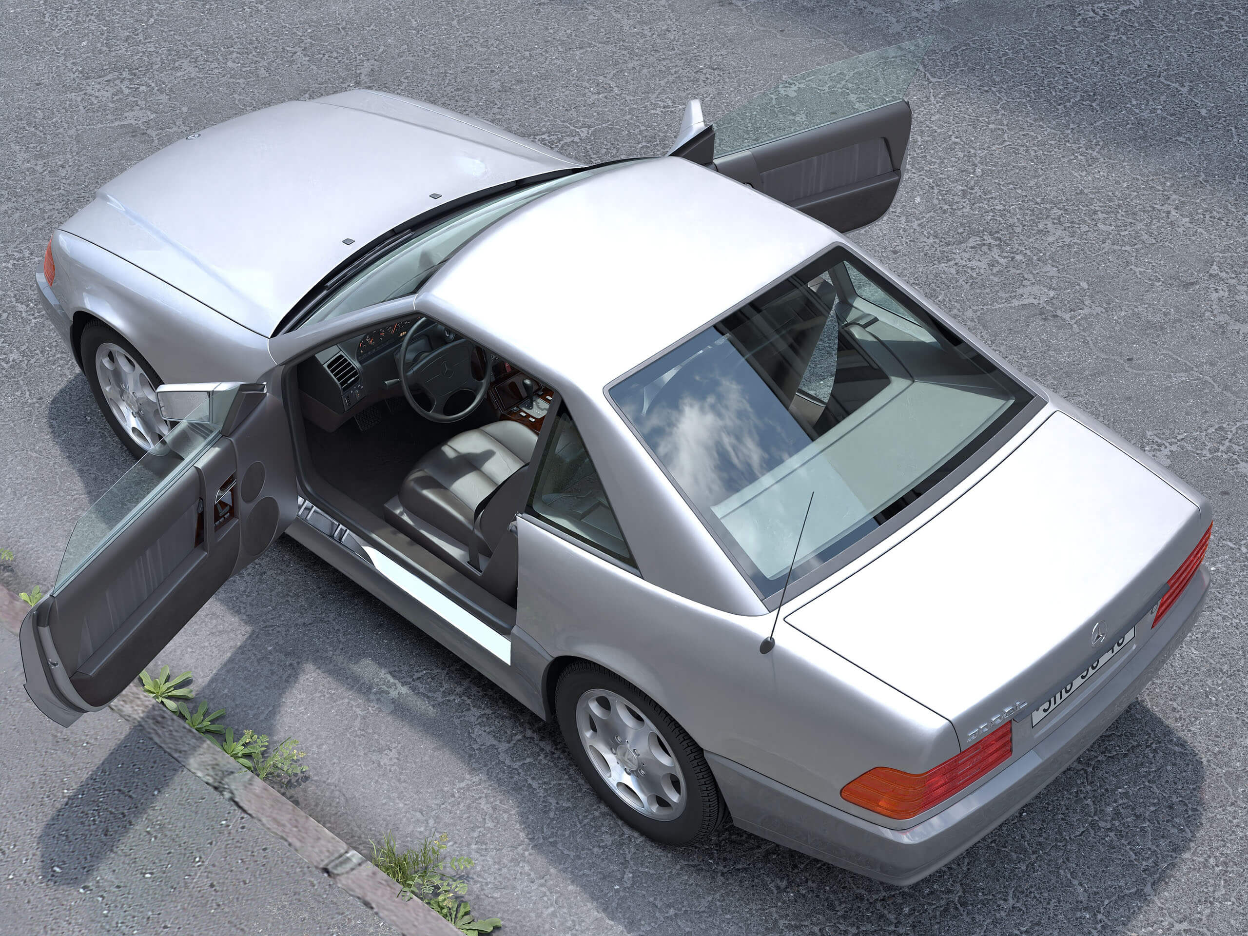 Mercedes-Benz SL 1990 R129 3D Model by arkviz