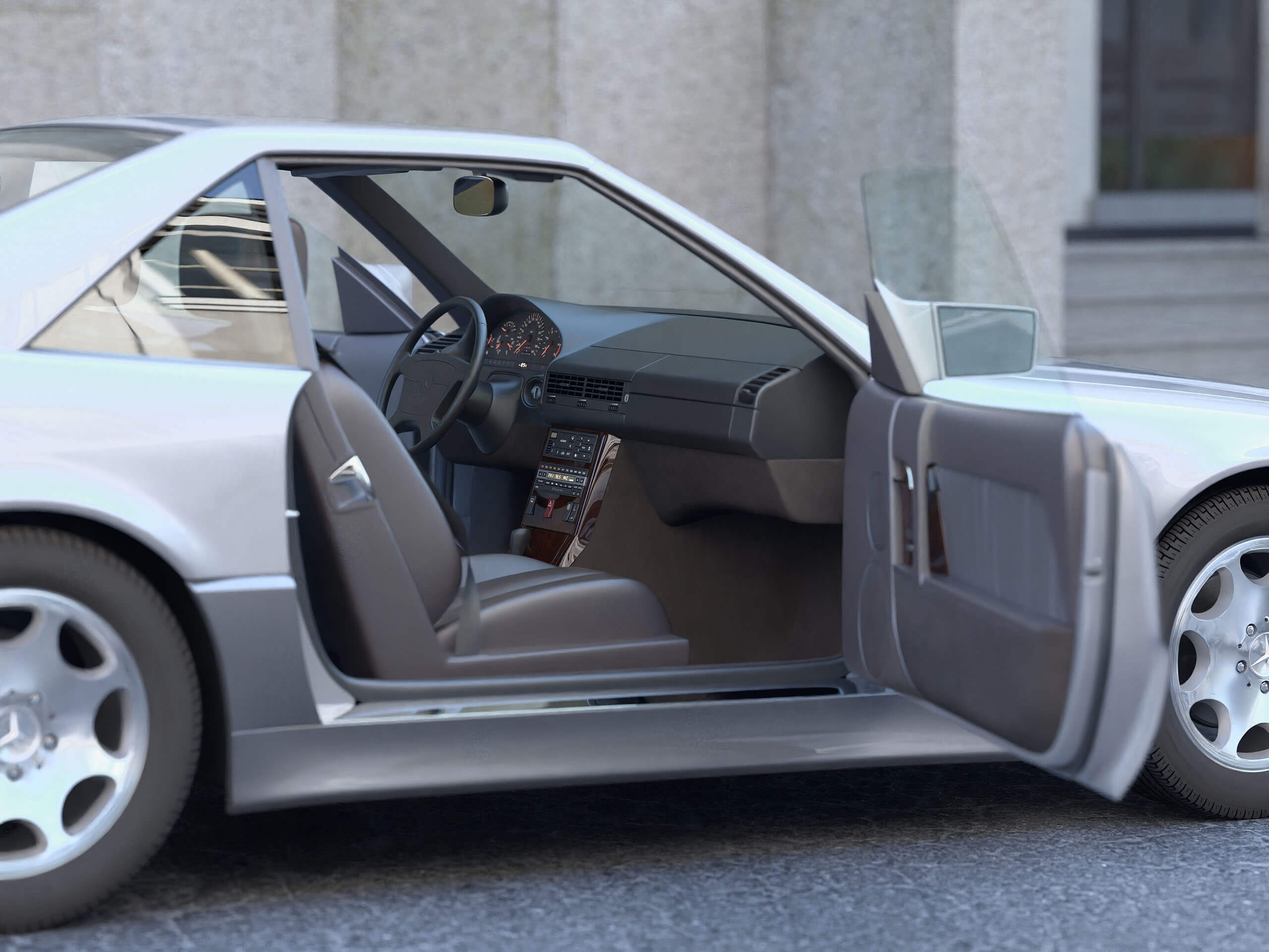 Mercedes-Benz SL 1990 R129 3D Model by arkviz