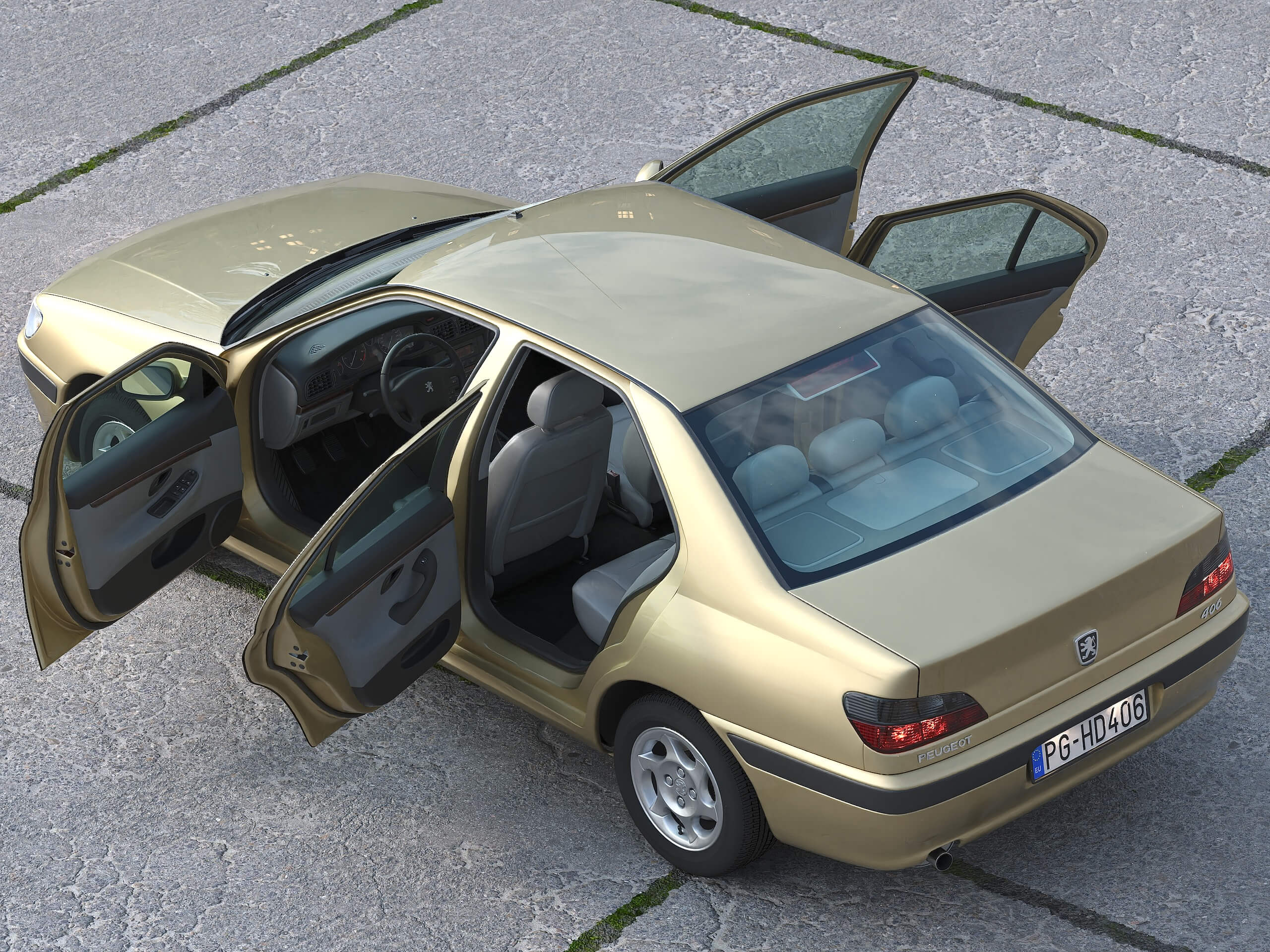 Peugeot 406 Sedan 1996 - 3D Model by arkviz
