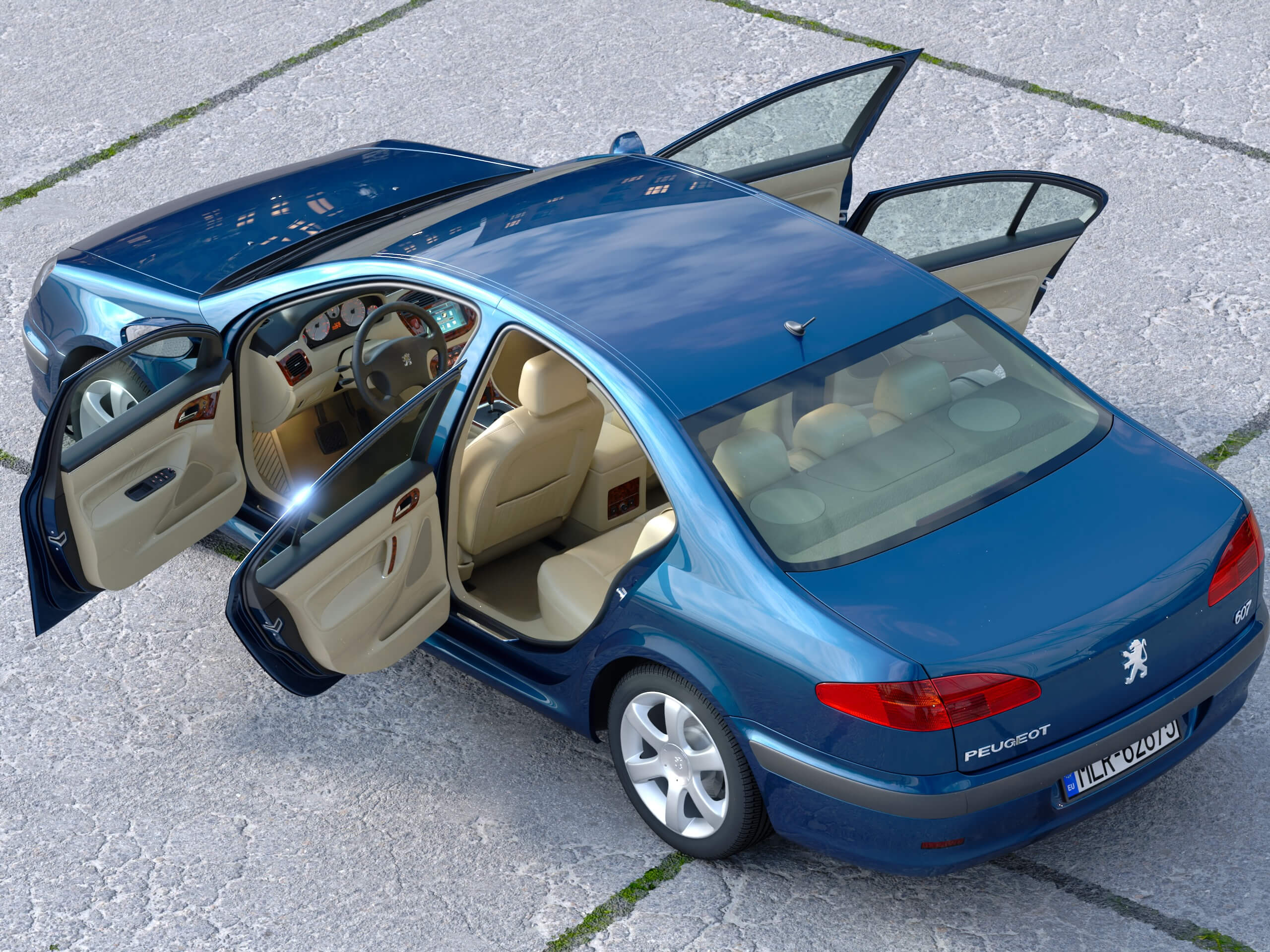 Peugeot 607 1999 - 3D Model by arkviz