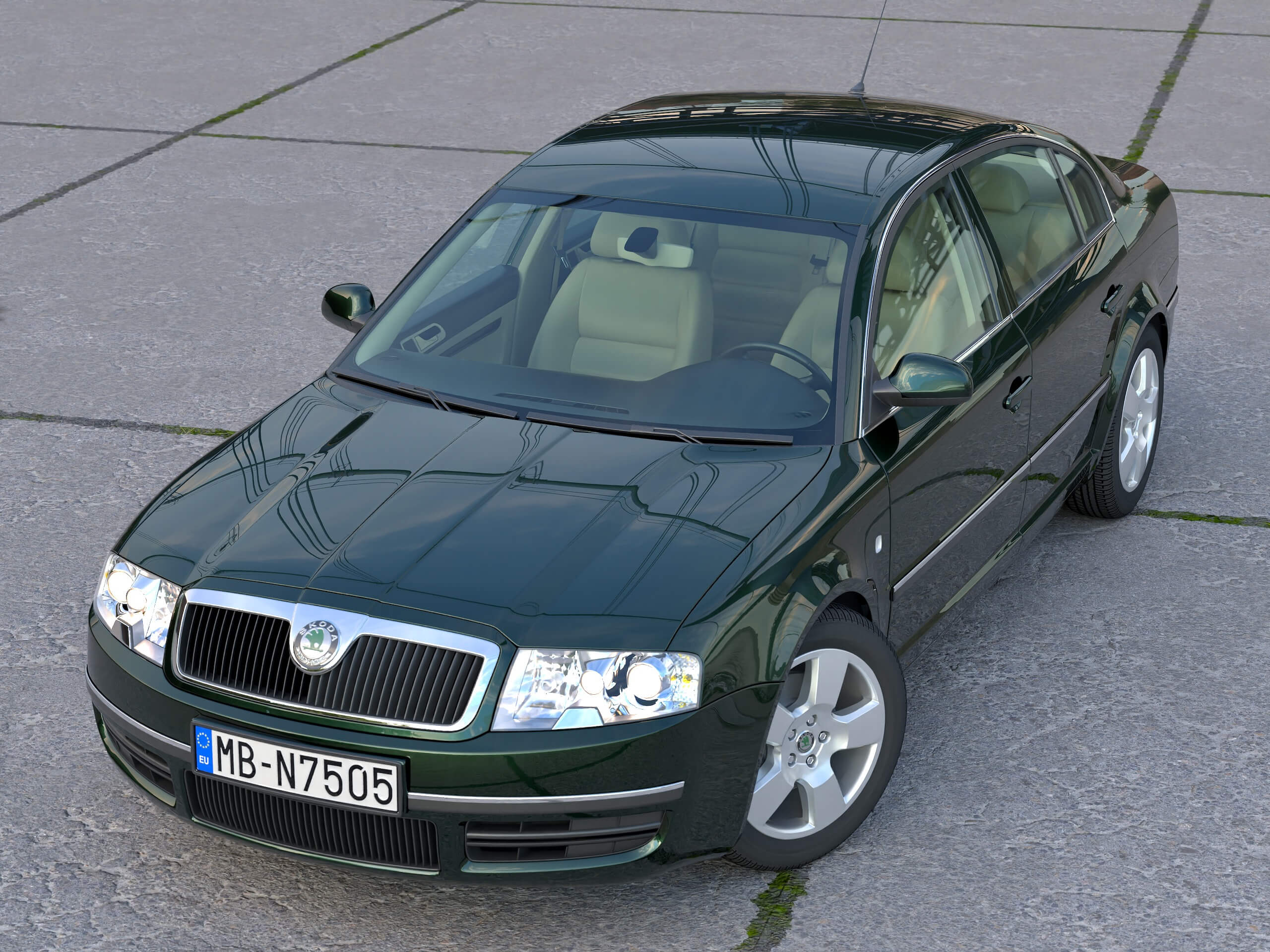 Skoda Superb 2001 - 3D Model by arkviz