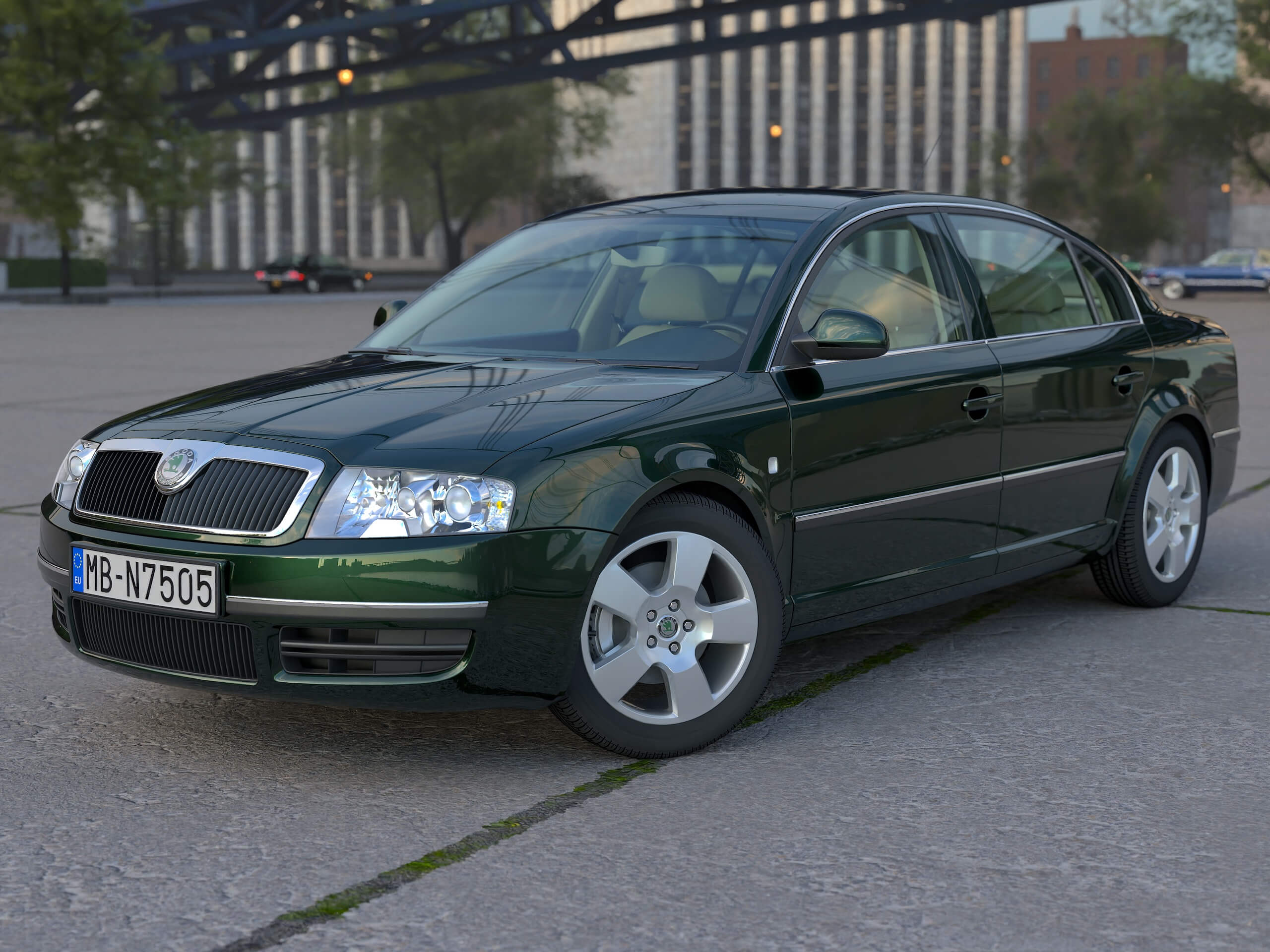 Skoda Superb 2001 - 3D Model by arkviz