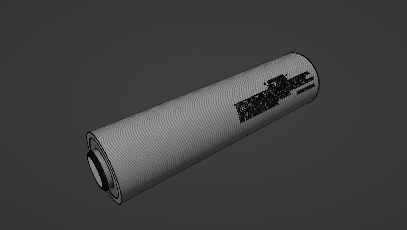 Li-ion Battery 3D Model by Armchair