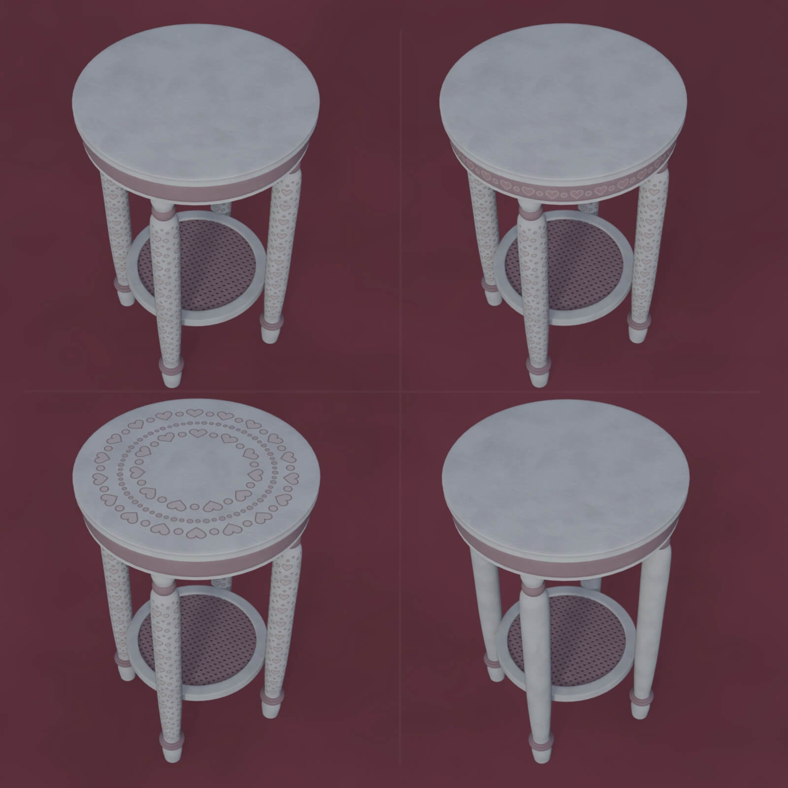 AR Draw Me Table Heart Materials - Free Daz Content by Arodia