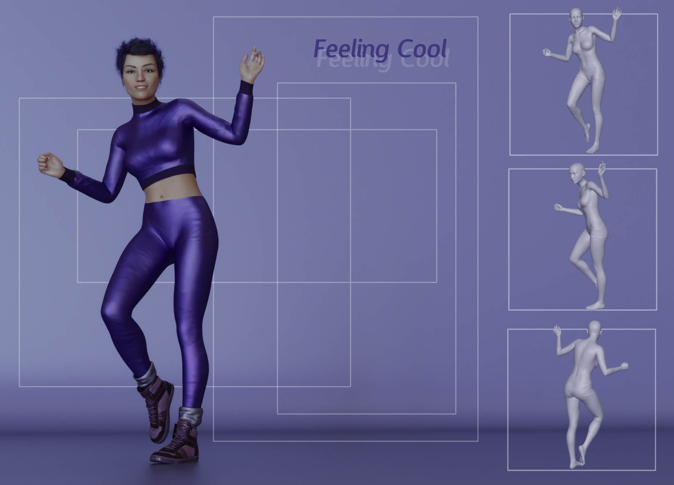 AR Feeling Cool Poses for G8F and G8.1F - Daz Content by Arodia