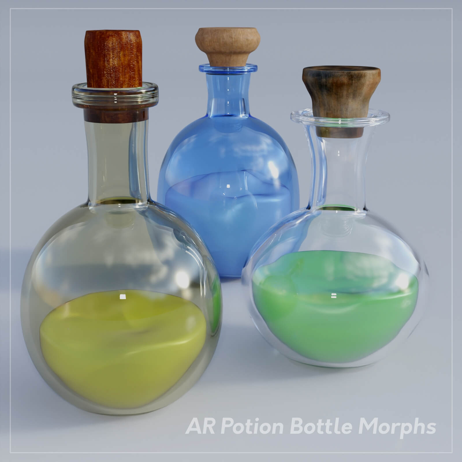 AR Potion Bottle Morphs - Free Daz Content by Arodia