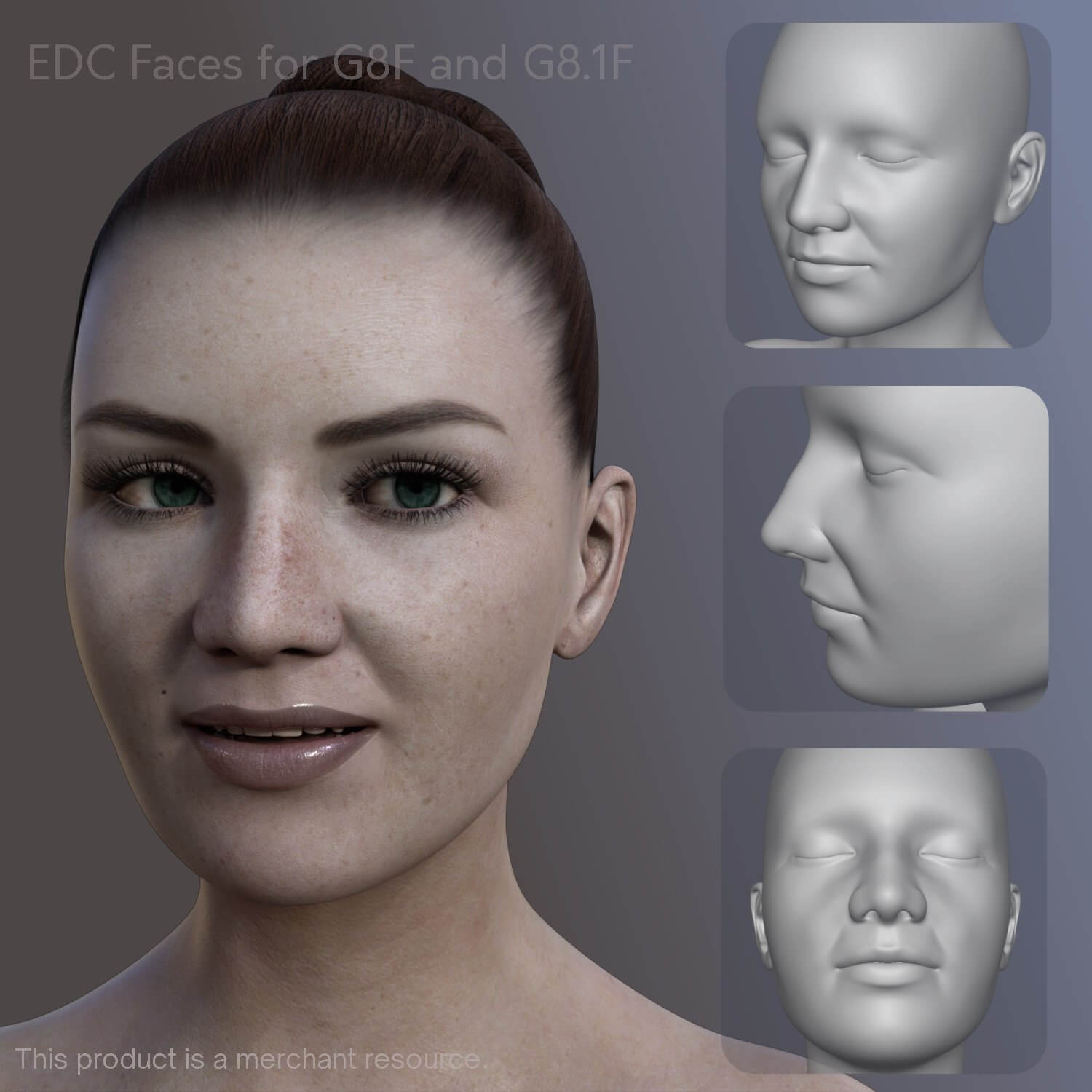 EDC Faces For G8F and G8.1F - Daz Content by Arodia