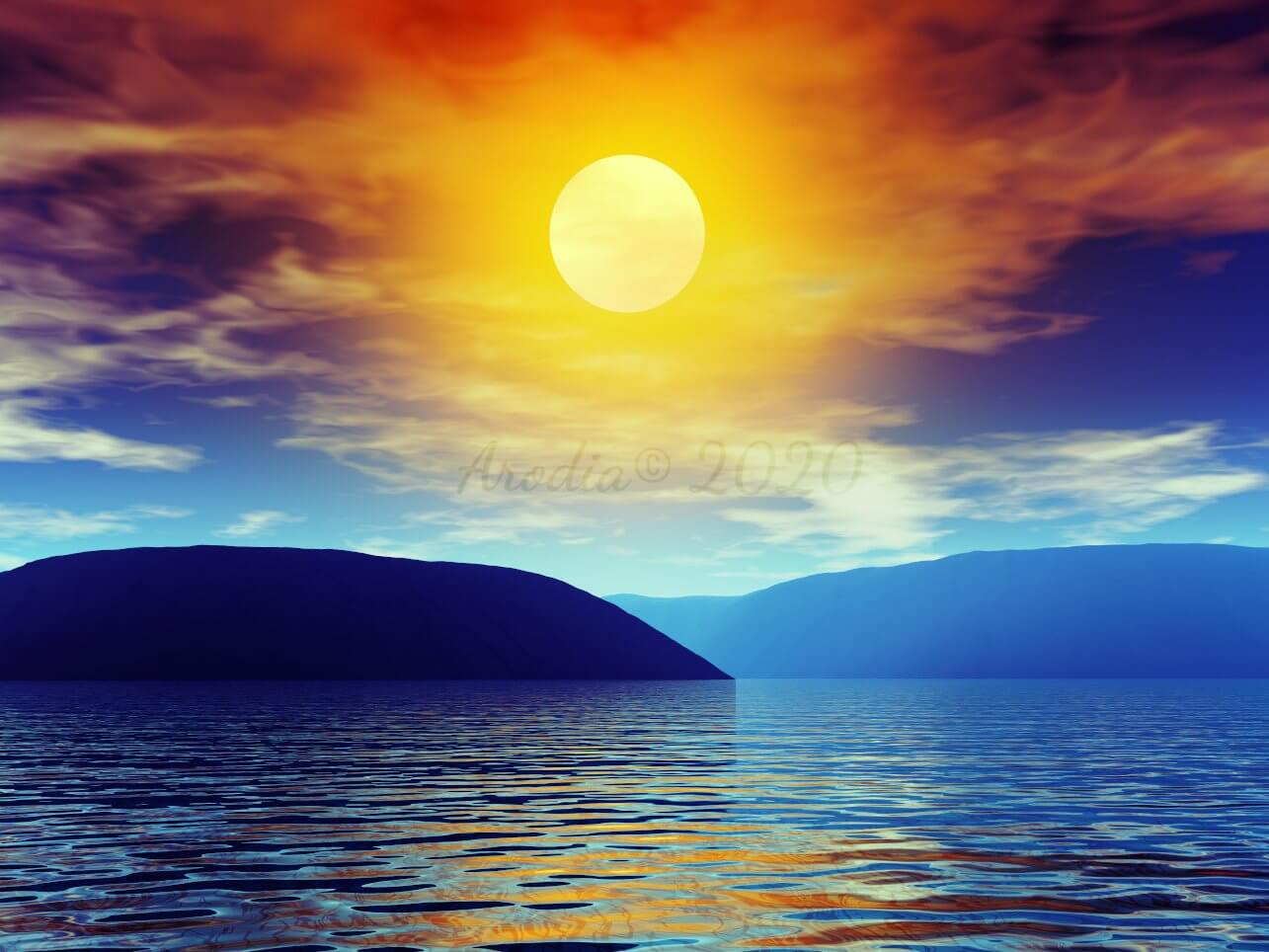 The Sun 3D Render, Digital Art by Arodia