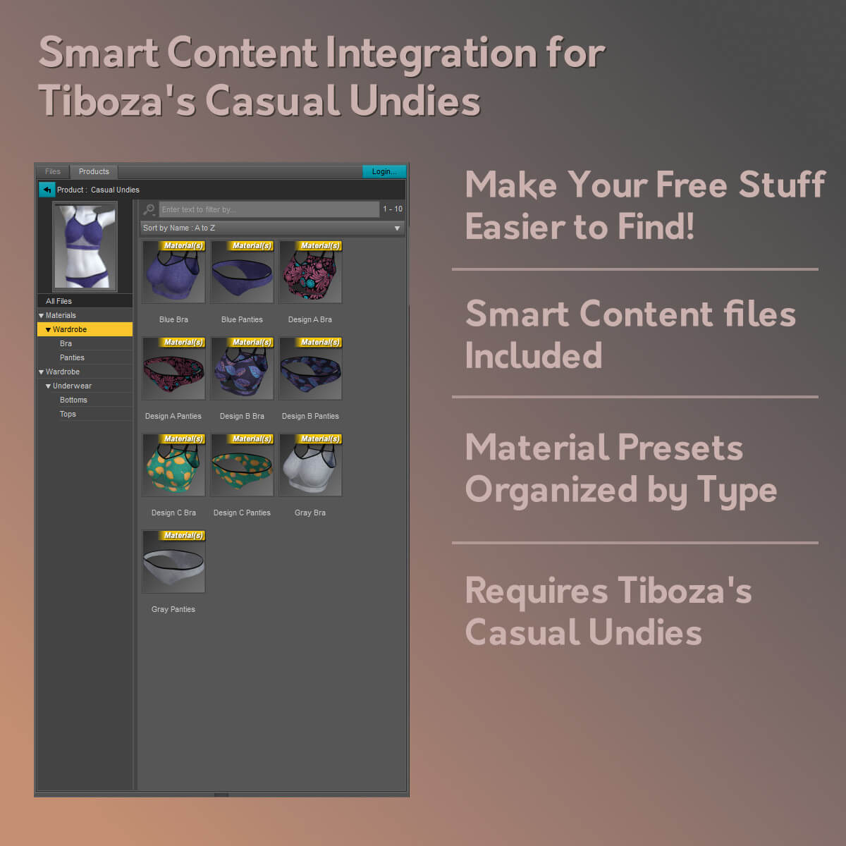 Smart Content Integration for Casual Undies by Tiboza by Arodia