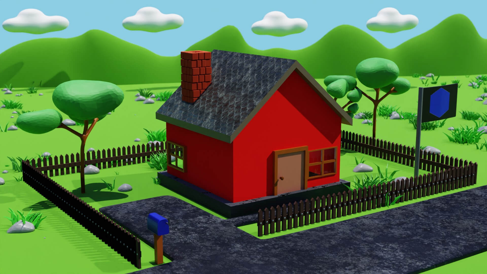 My Animated House 3D Render, Digital Art by Arokoyu Samuel