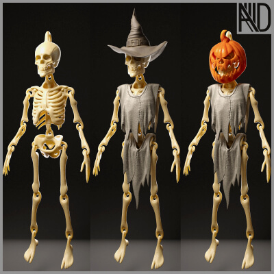 Print Ready 3D Models | Characters | Skeletons | RenderHub