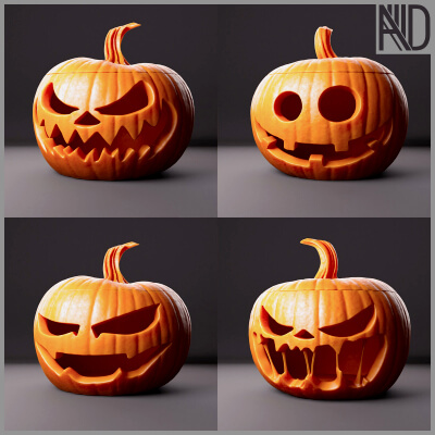 Print Ready 3D Models | Decor | Pumpkins | RenderHub