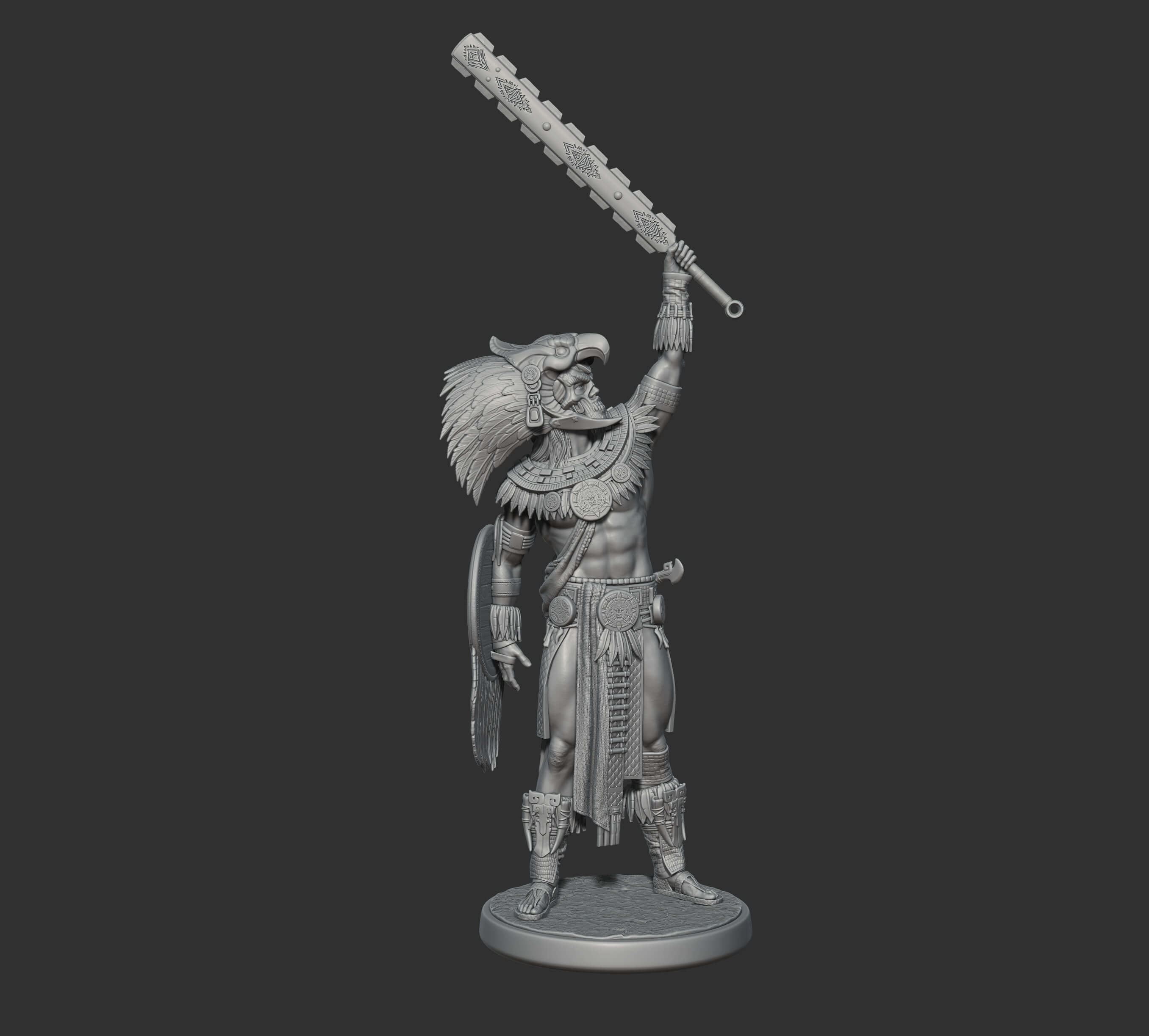 Warrior, Inca, Aztec - 3D Model by Aronon