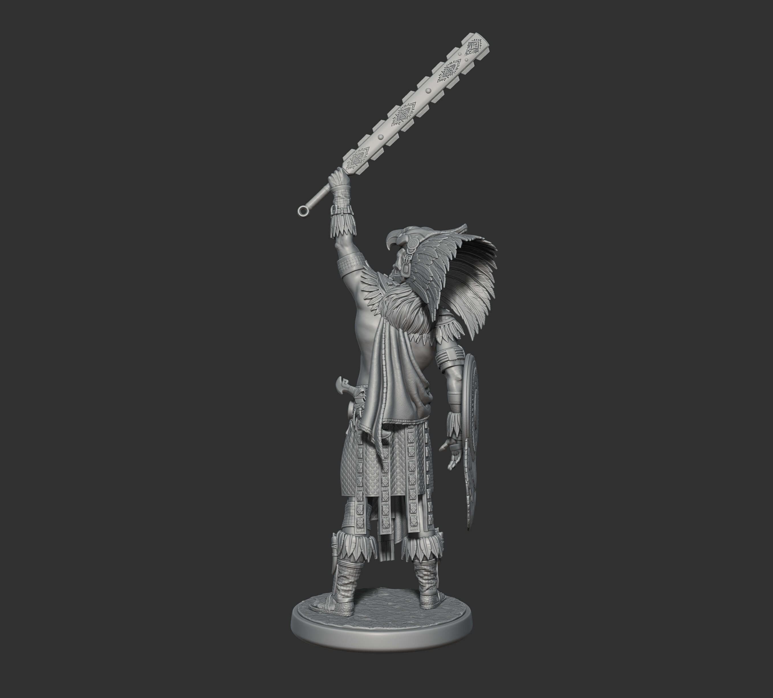 Warrior, Inca, Aztec - 3D Model by Aronon