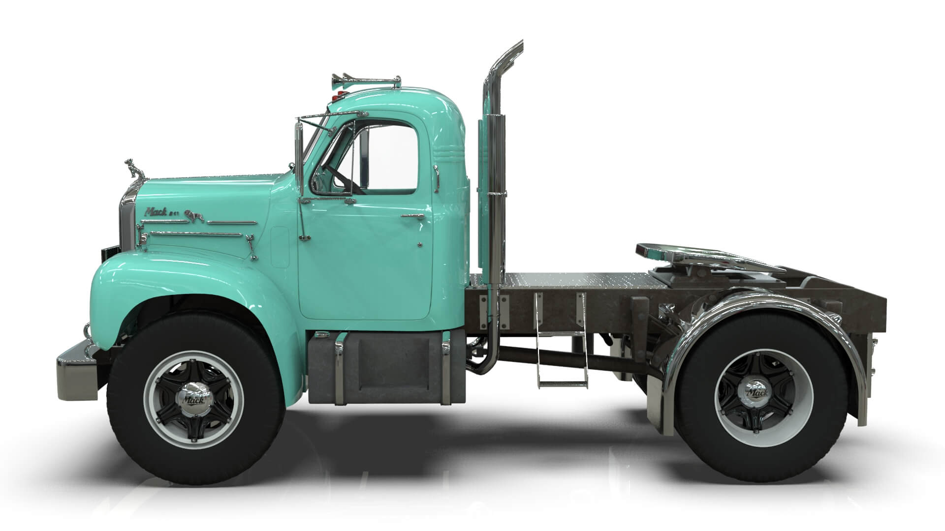 1958 Mack B61 Semi-Trailer 3D Model by Arq_Lugo
