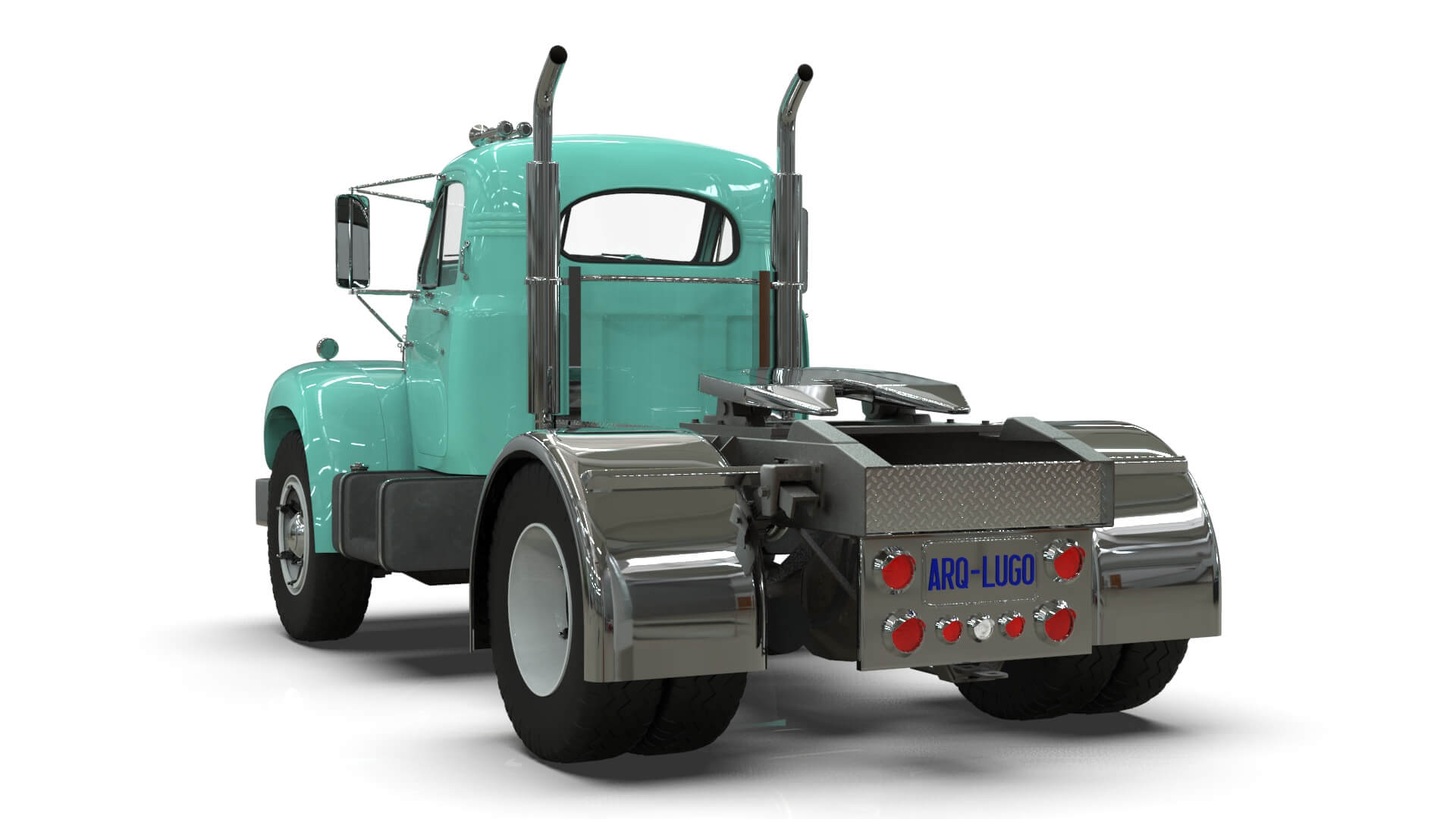 1958 Mack B61 Semi-Trailer 3D Model by Arq_Lugo
