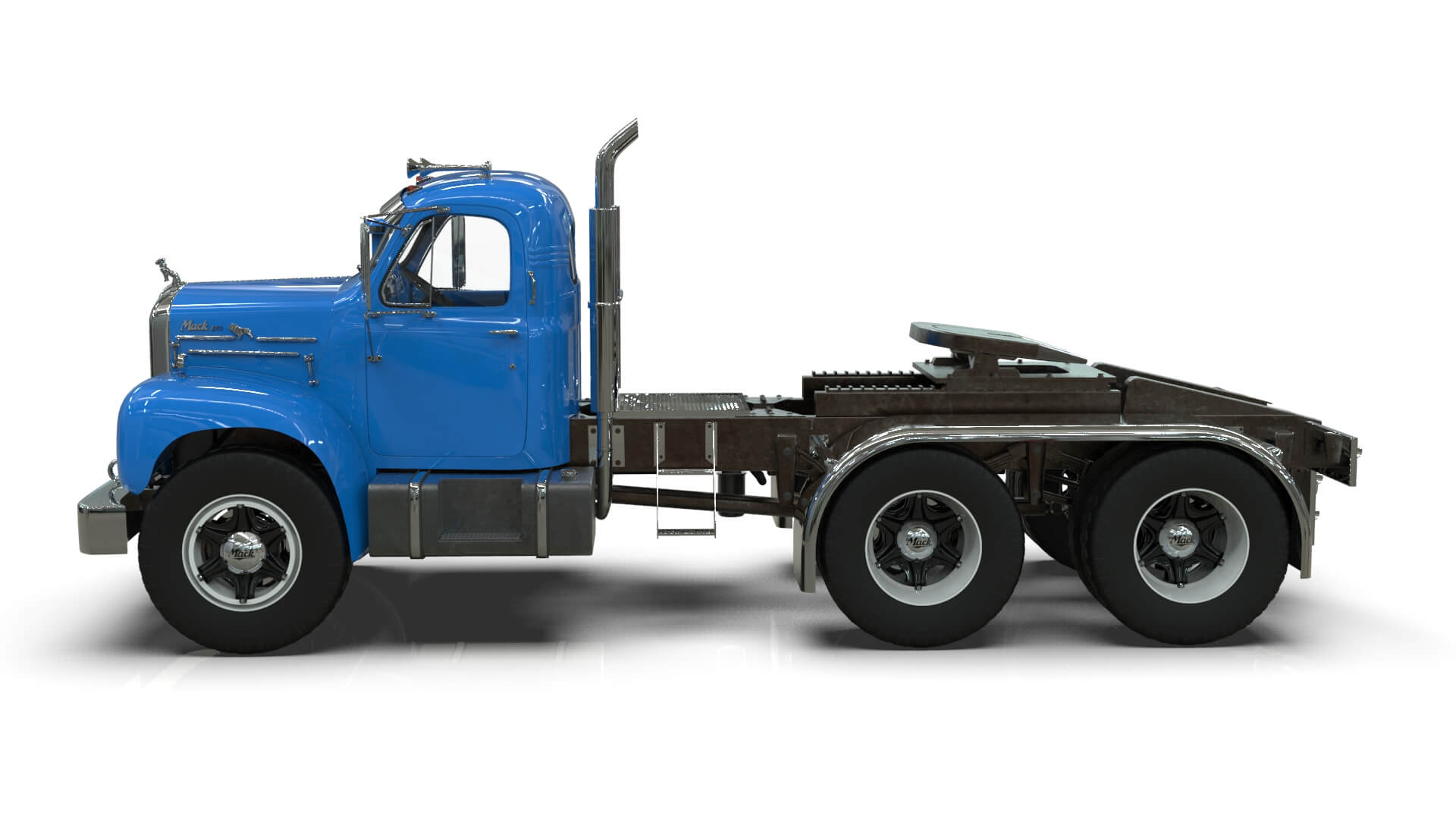 1958 Mack B61 Tandem Axle Truck 3D model by Arq_Lugo