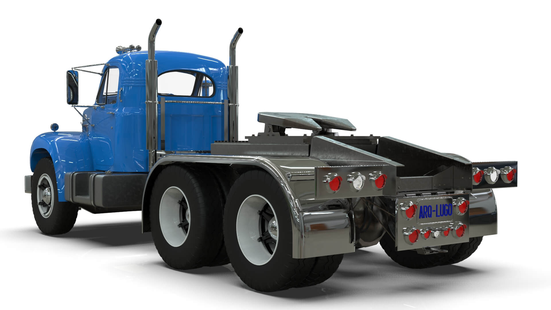 1958 Mack B61 Tandem Axle Truck 3D model by Arq_Lugo