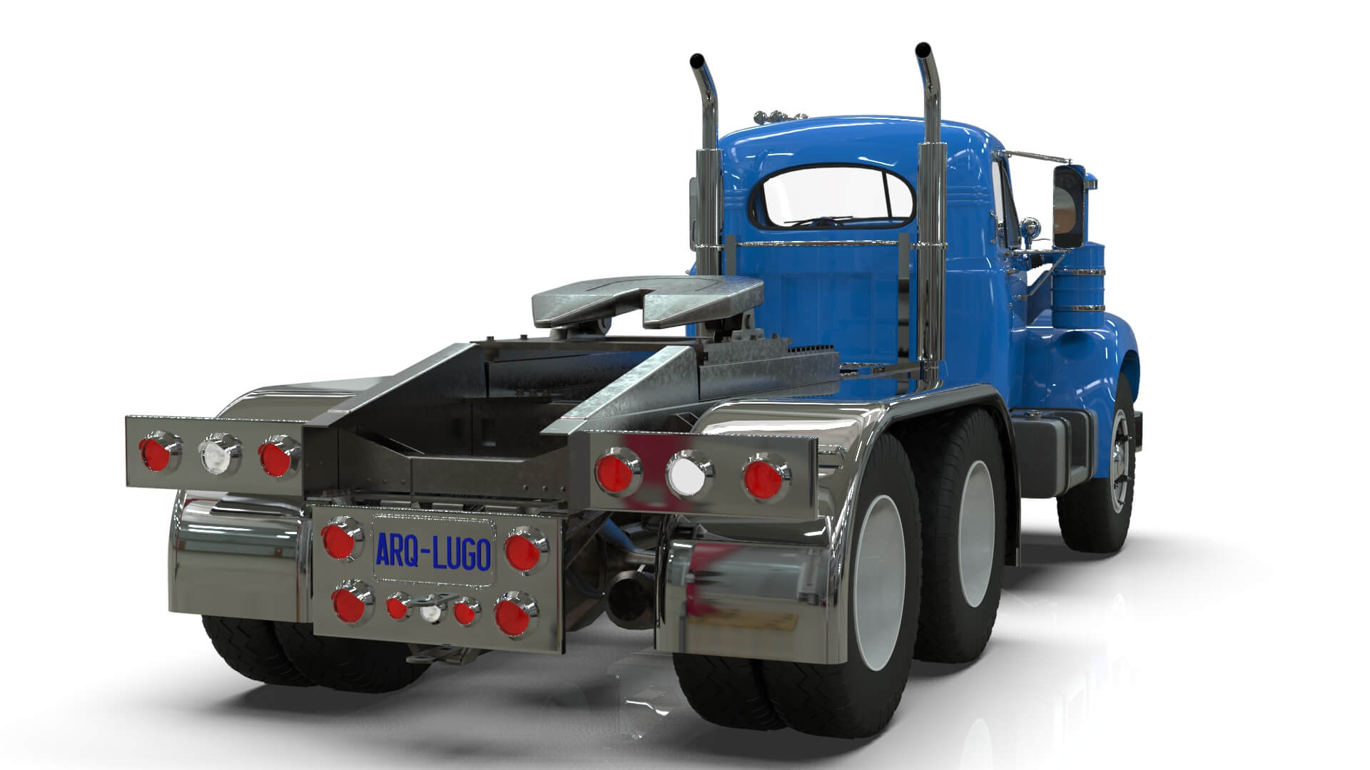 1958 Mack B61 Tandem Axle Truck 3D model by Arq_Lugo