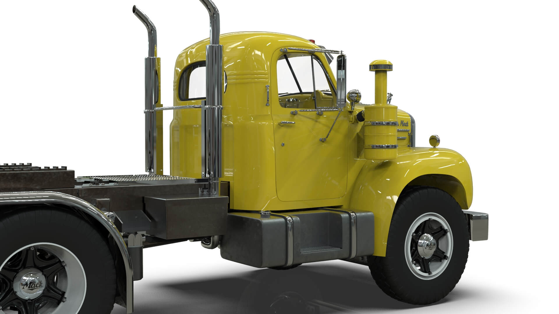 1958 Mack B61 Tandem Axle Truck 3D model by Arq_Lugo