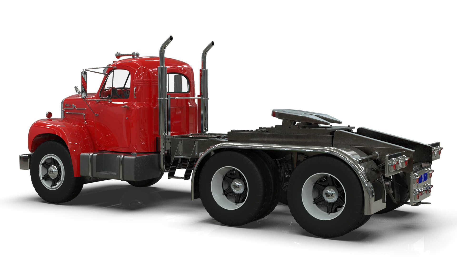 1958 Mack B61 Tandem Axle Truck 3D model by Arq_Lugo