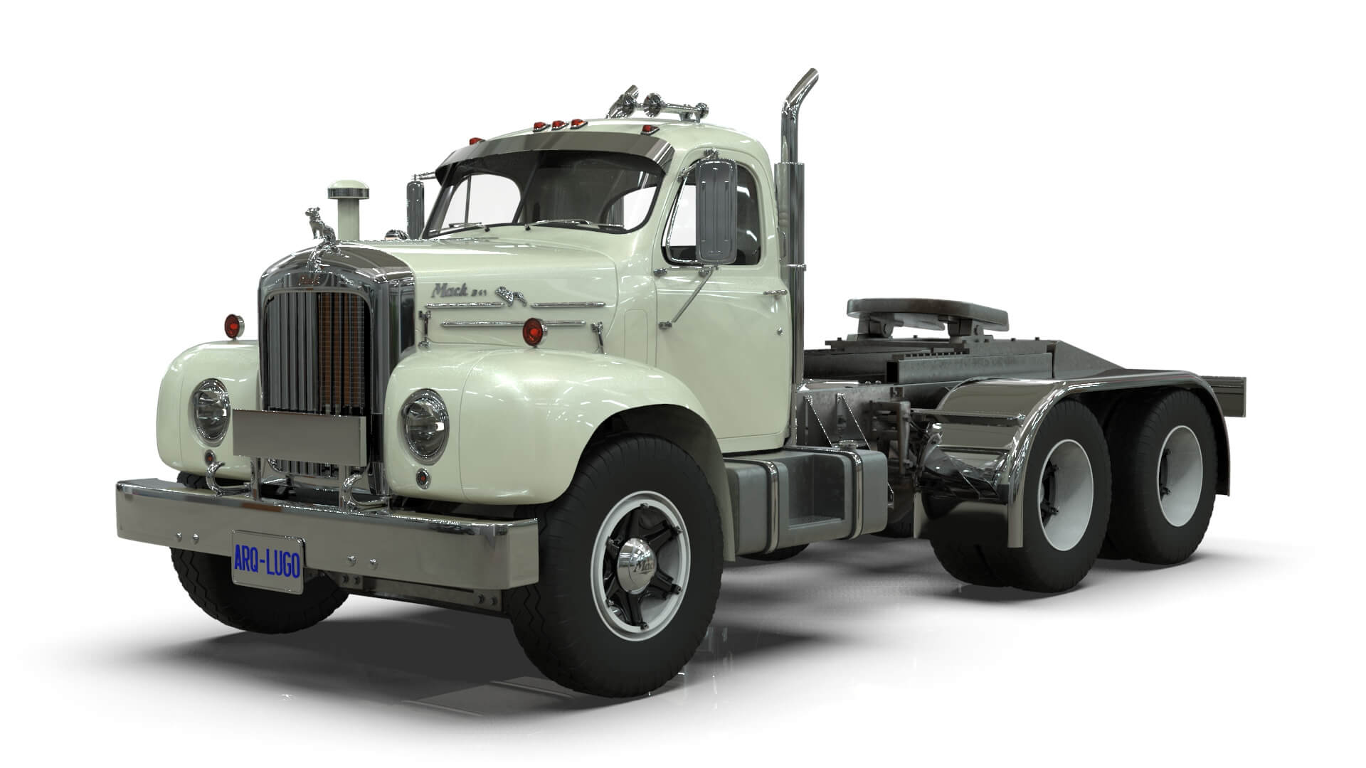 1958 Mack B61 Tandem Axle Truck 3D model by Arq_Lugo