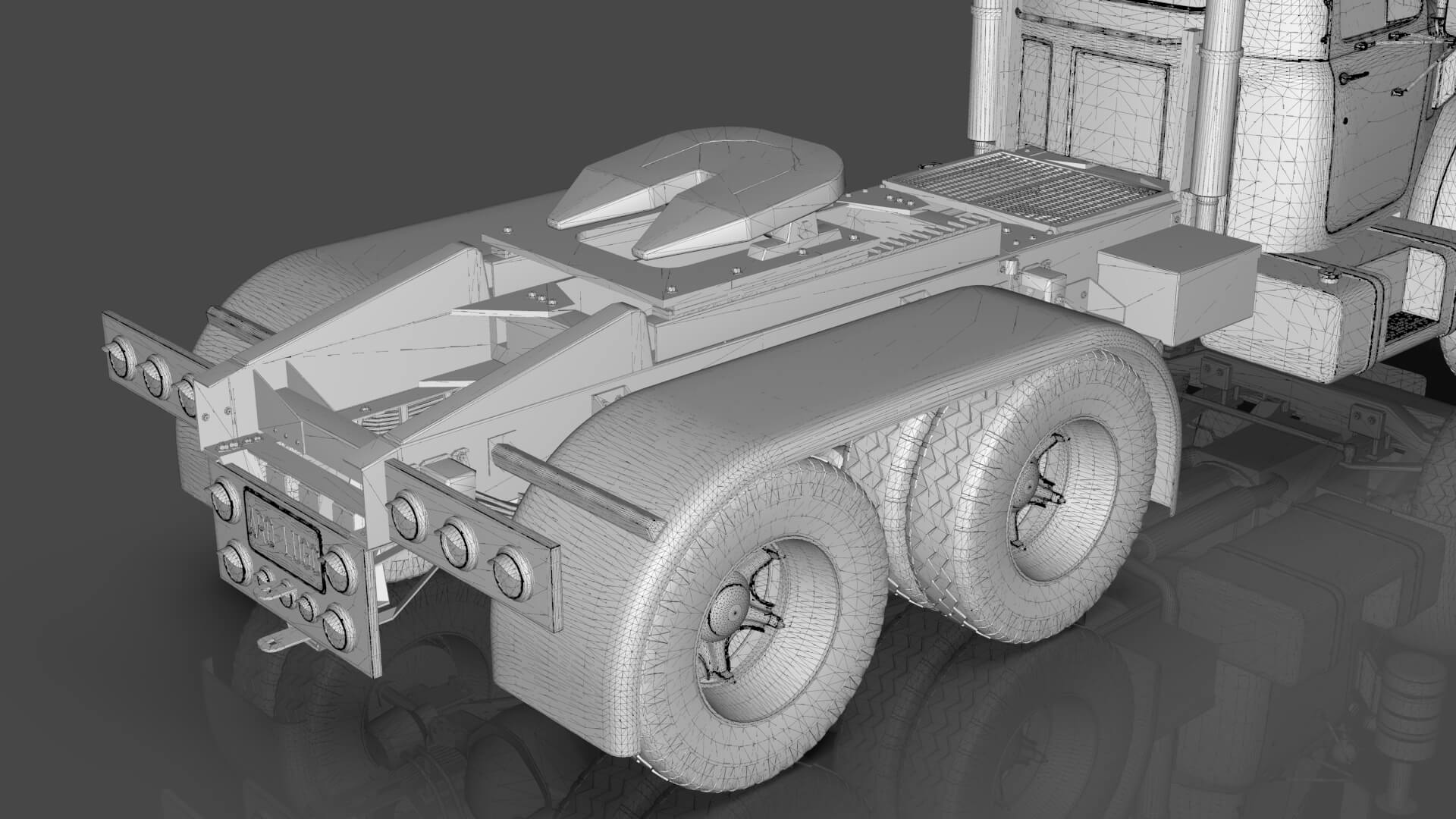 1958 Mack B61 Tandem Axle Truck 3D model by Arq_Lugo